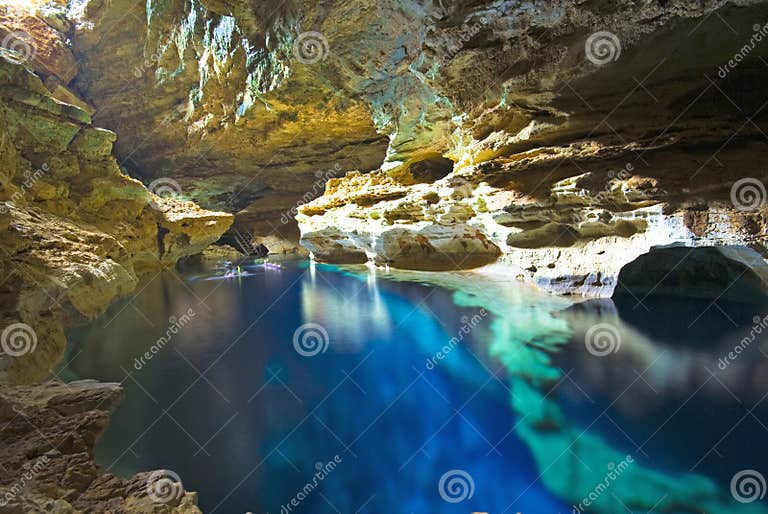 Cave Swimming pool stock image. Image of transparent - 11691891