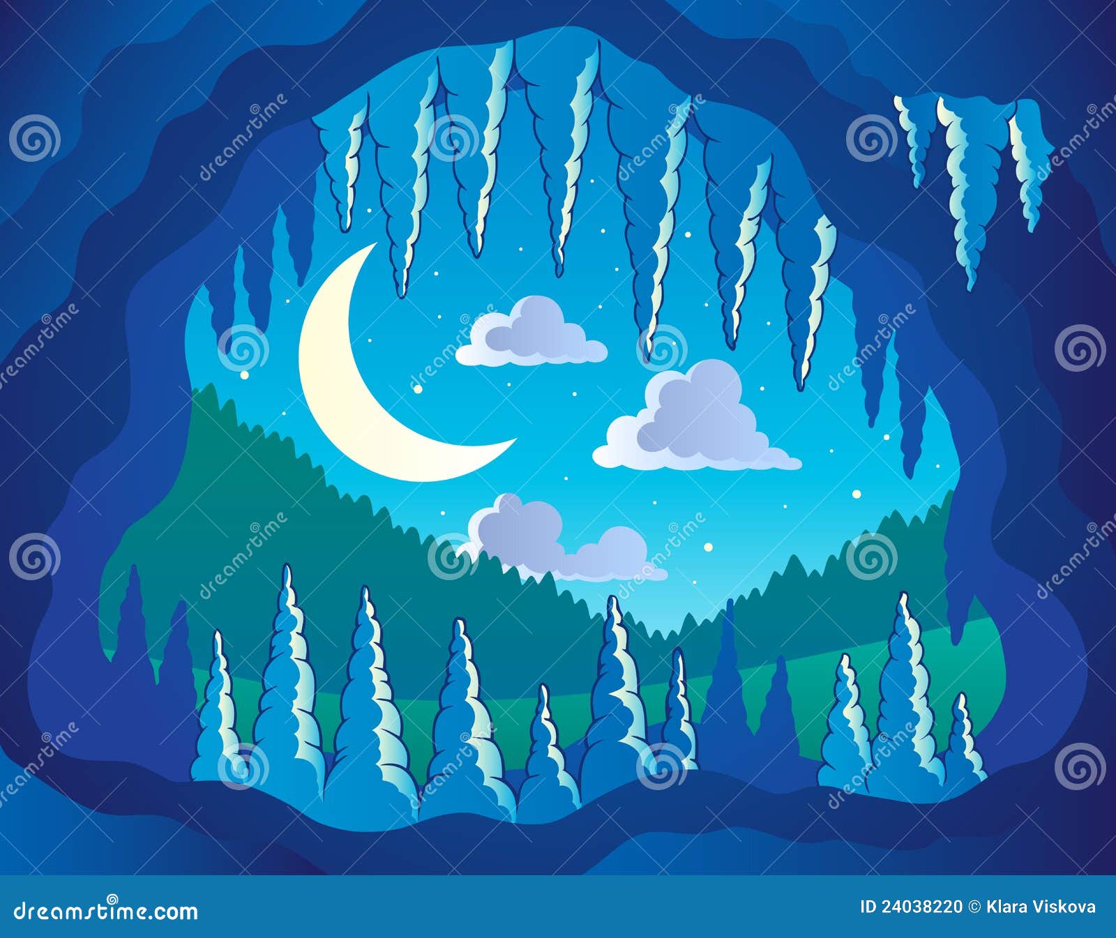 Cave Draw Cartoon Vector | CartoonDealer.com #1218301