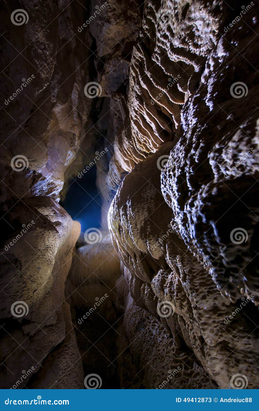 Cave Underground with Limestone Formations Stock Image - Image of ...