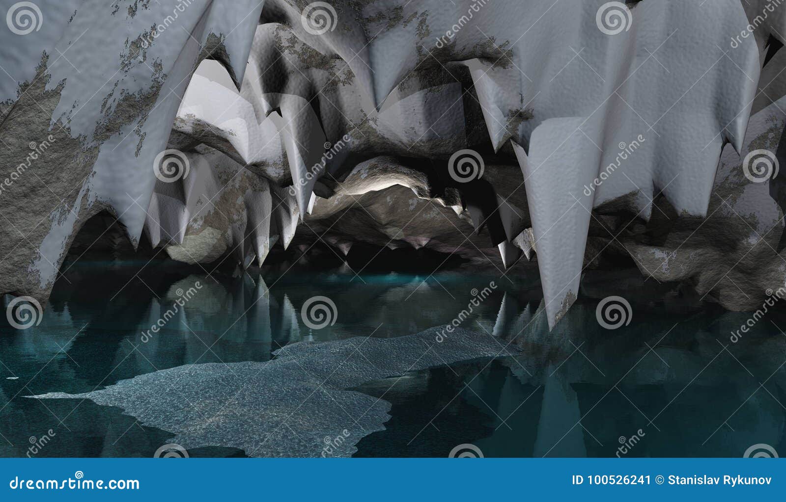 Cave. Underground rooms stock illustration. Illustration of nature ...