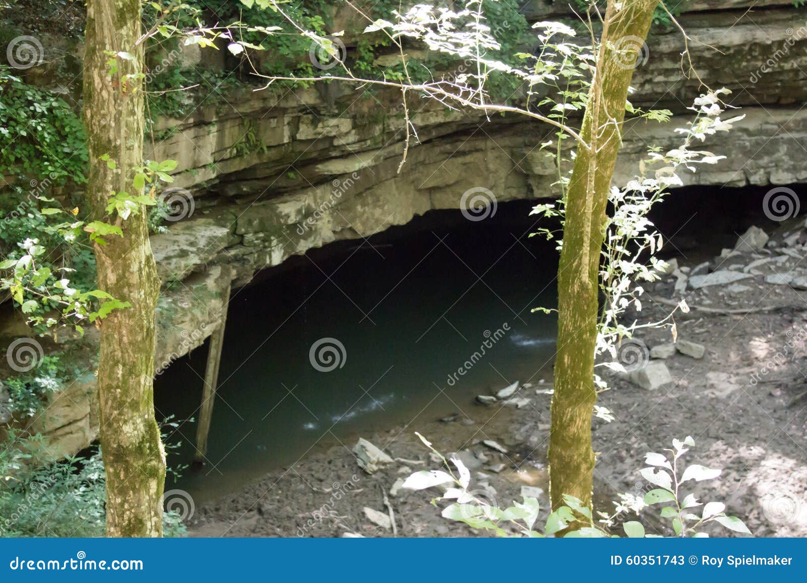 Cave underground stream stock image. Image of wall, national - 60351743