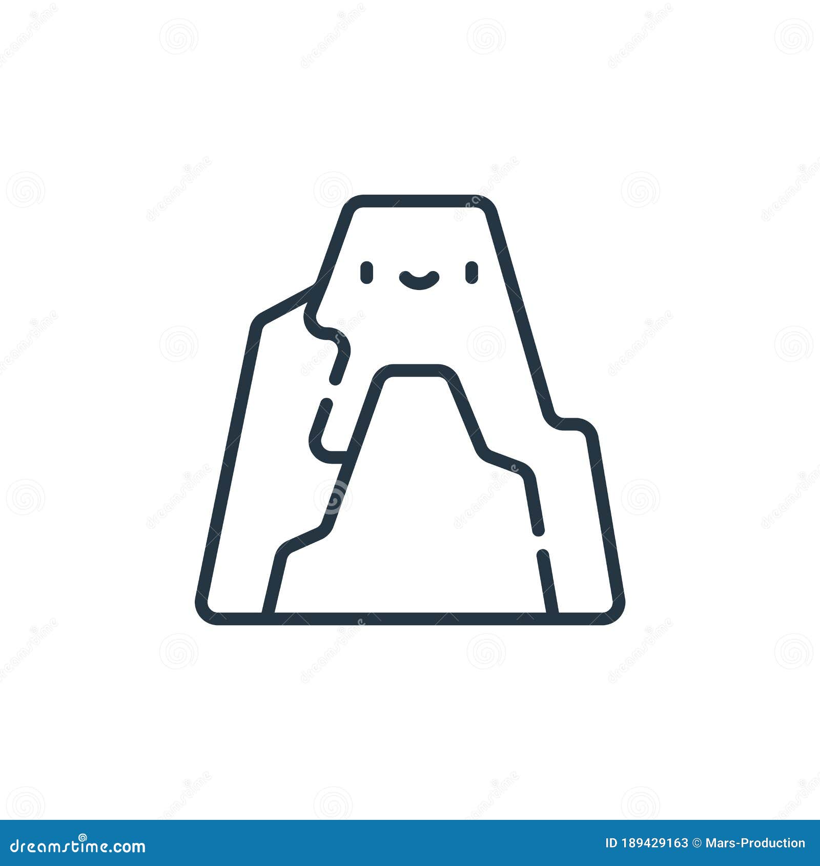 Outline Cave Vector Icon. Isolated Black Simple Line Element ...