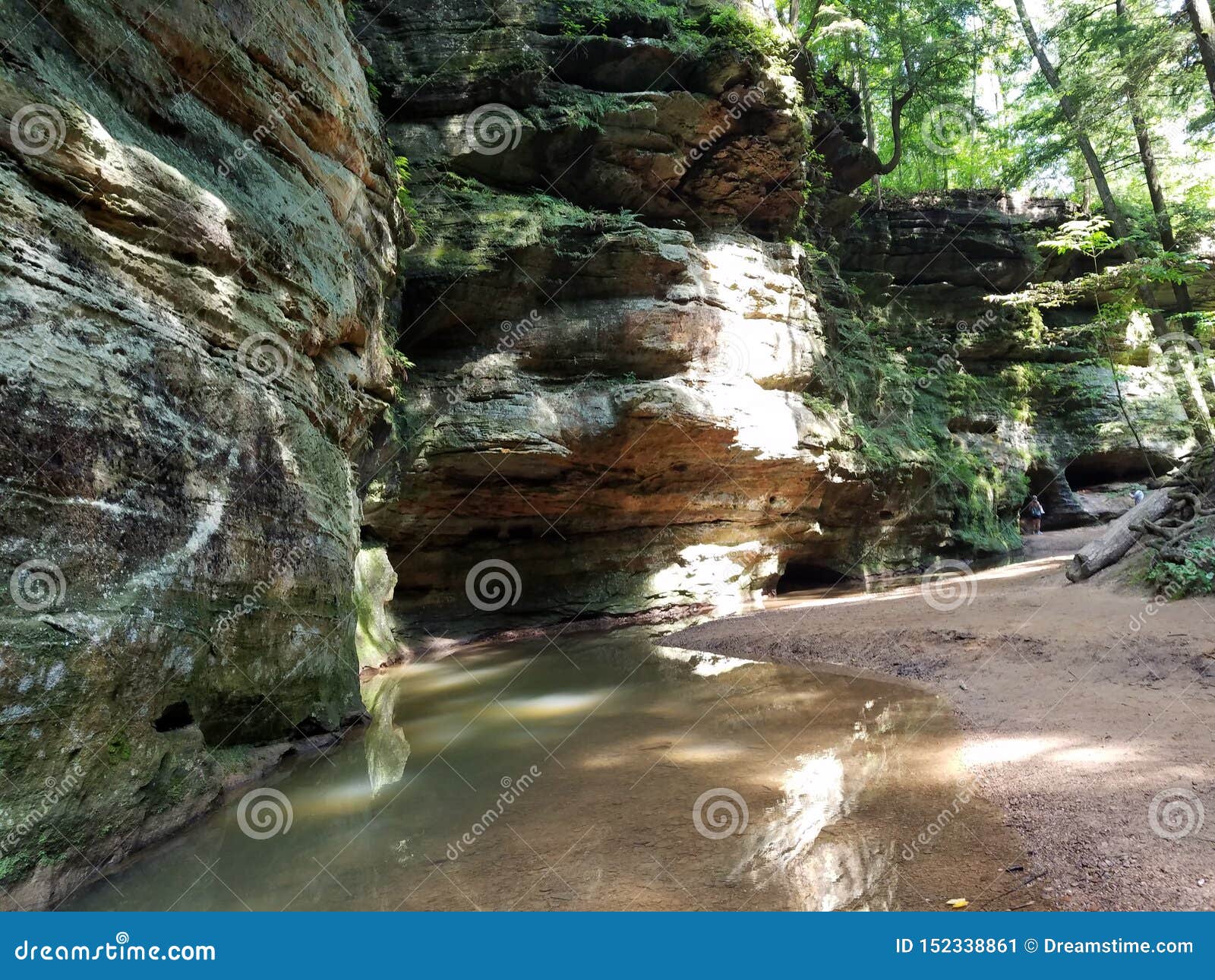 Cave Walk stock image. Image of cave, years, mans, trees - 152338861
