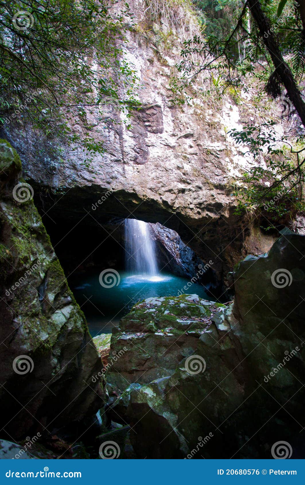 Cave Water Fall stock photo. Image of australia, rock - 20680576
