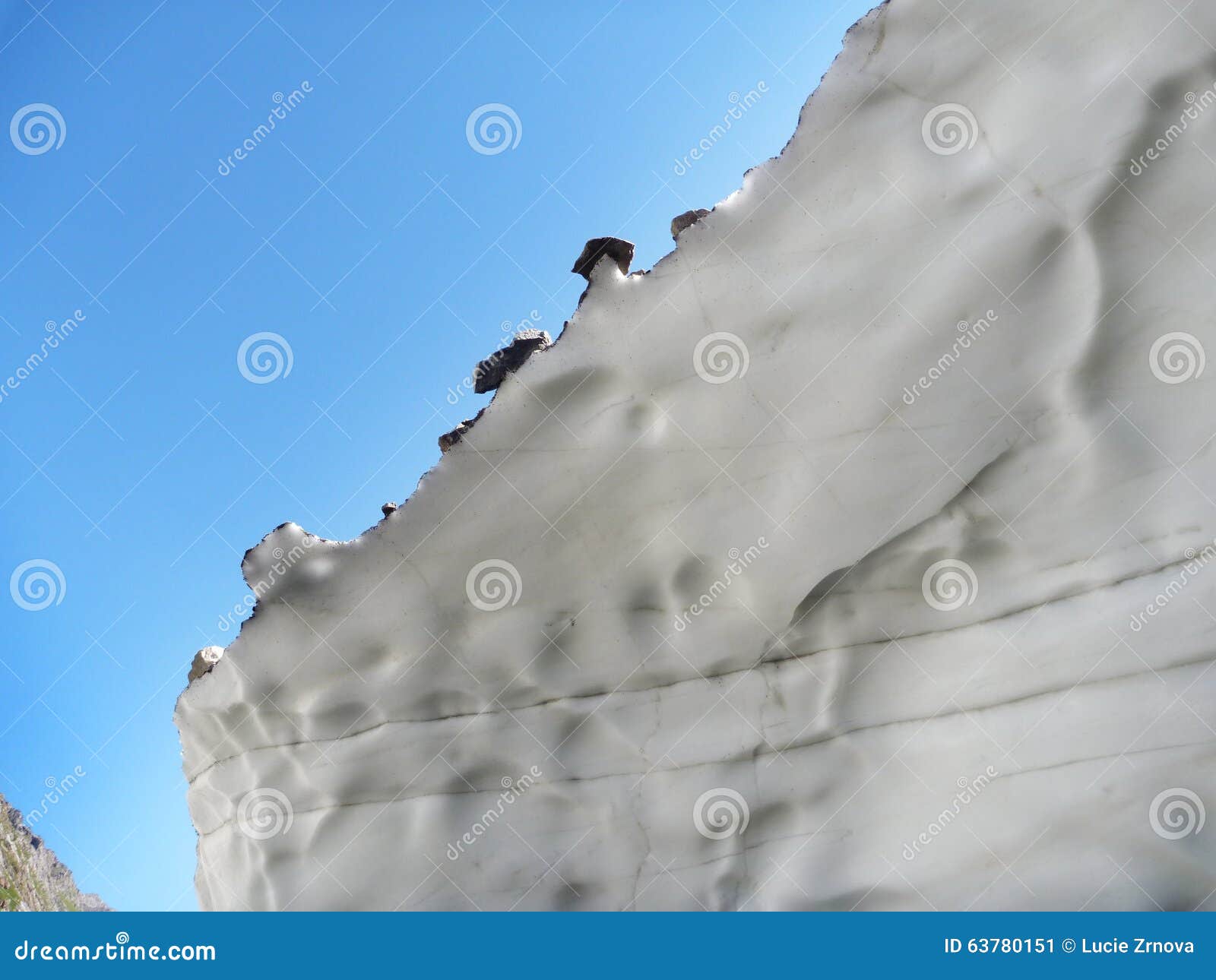 Cave in the White Ice of the Glacier Stock Image - Image of ...