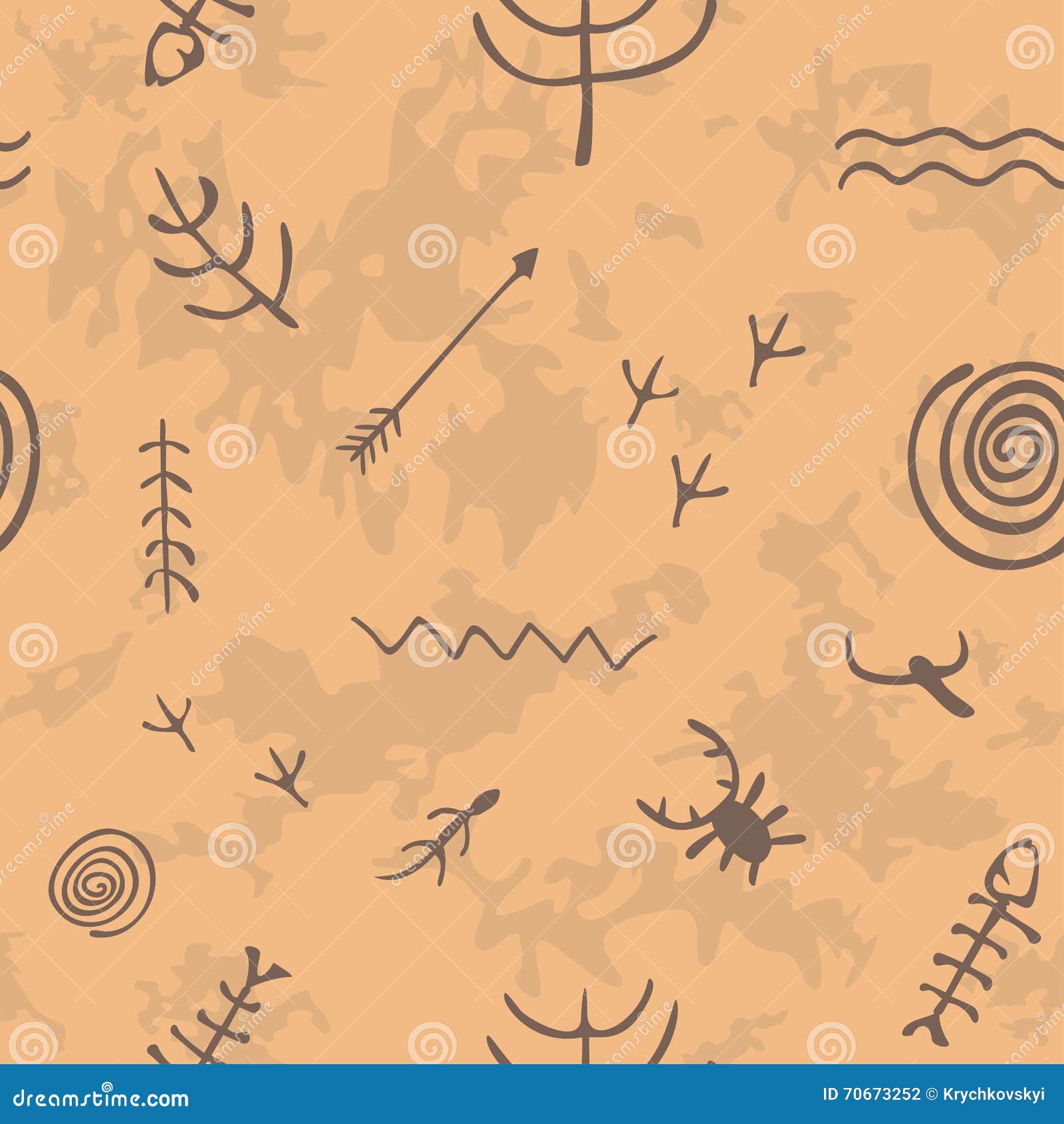 Cavedrawings. stock vector. Illustration of vector, prehistoric - 70673252