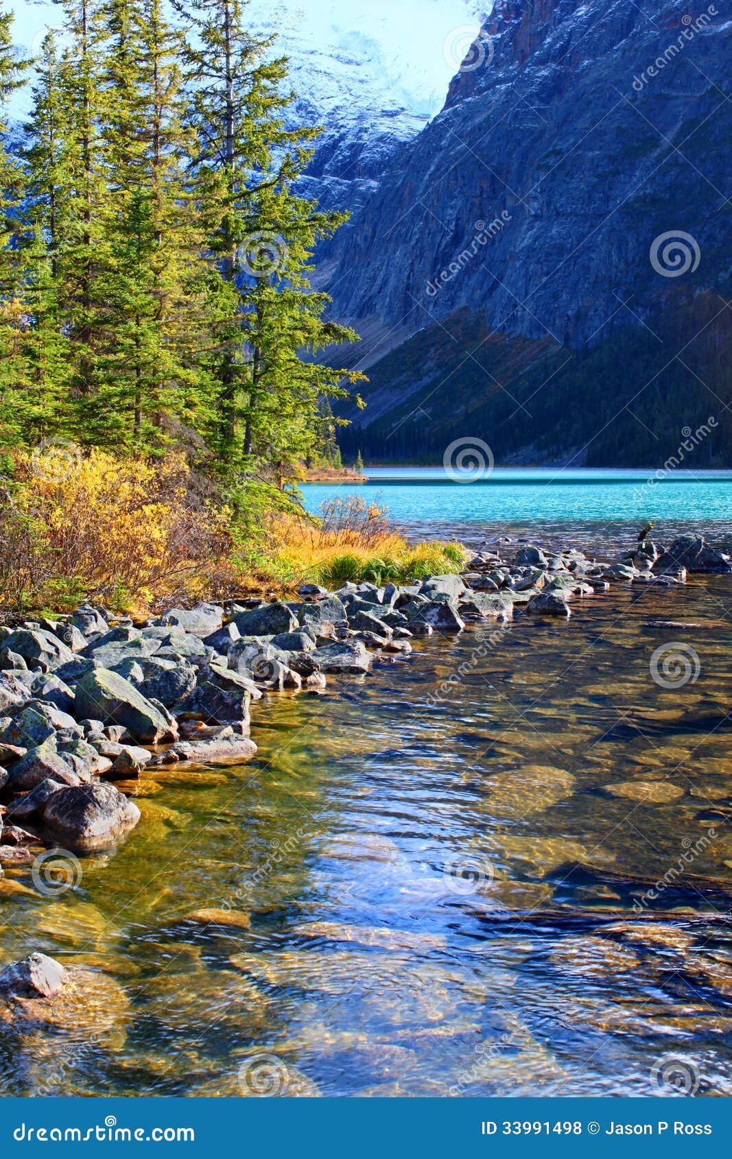 Cavell Lake Jasper National Park Stock Photo - Image of destination ...