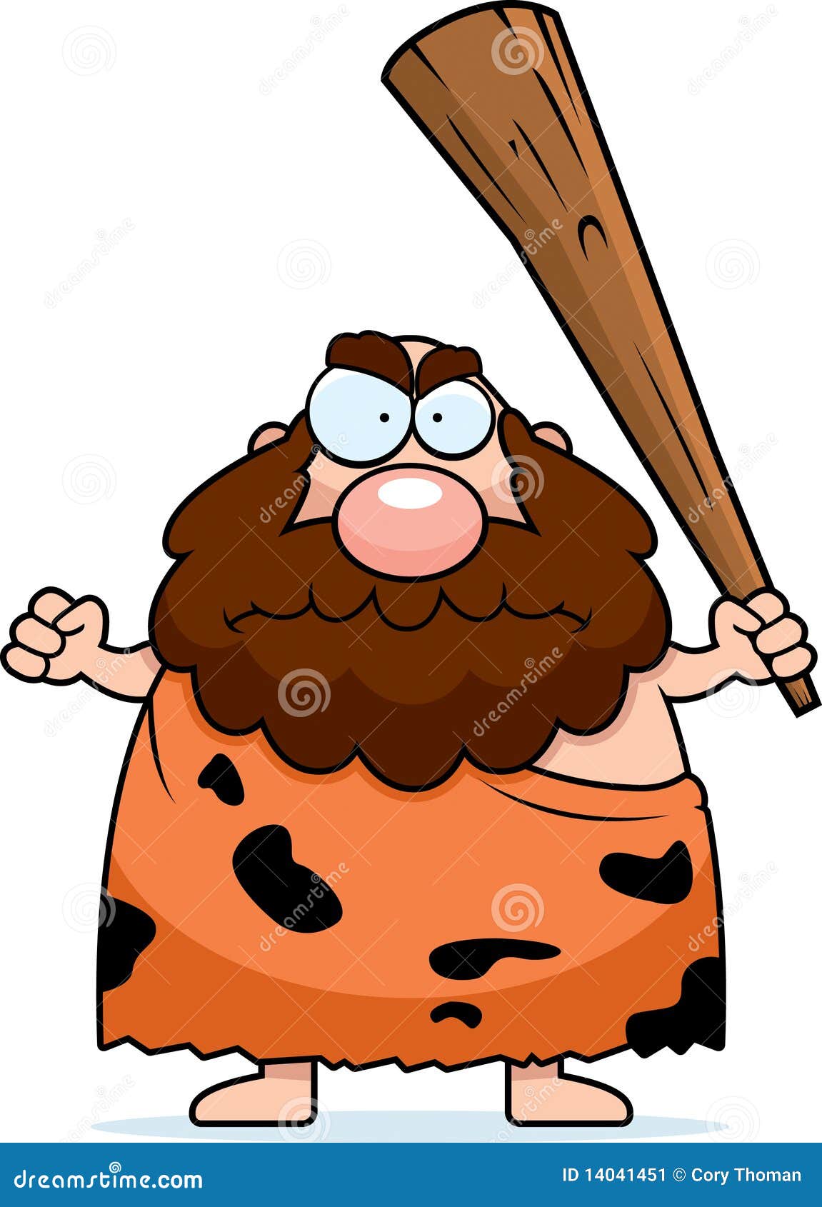 Caveman Angry stock vector. Illustration of caveman, angry - 14041451