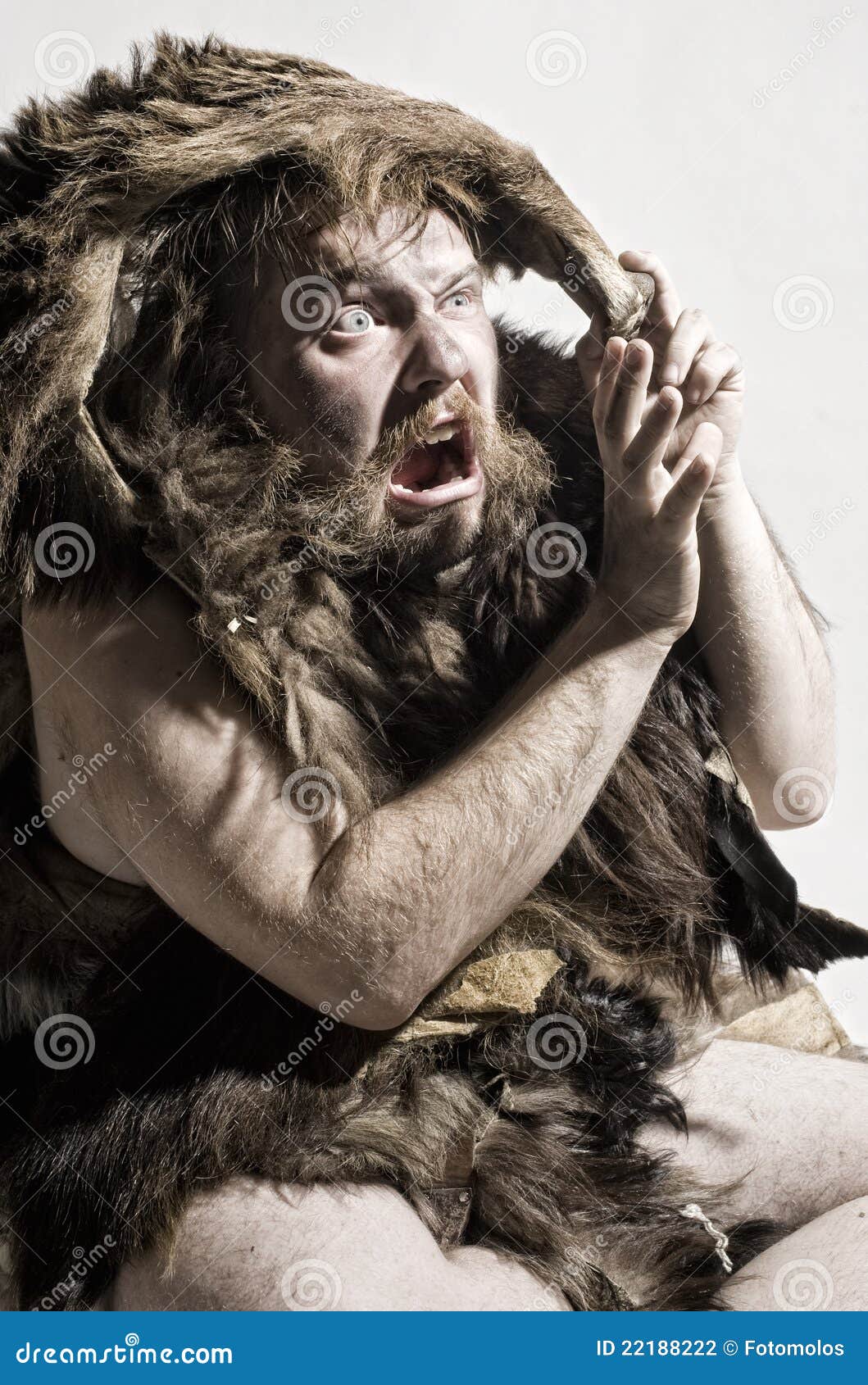 Caveman In Bear Skin Stock Image | CartoonDealer.com #22188379