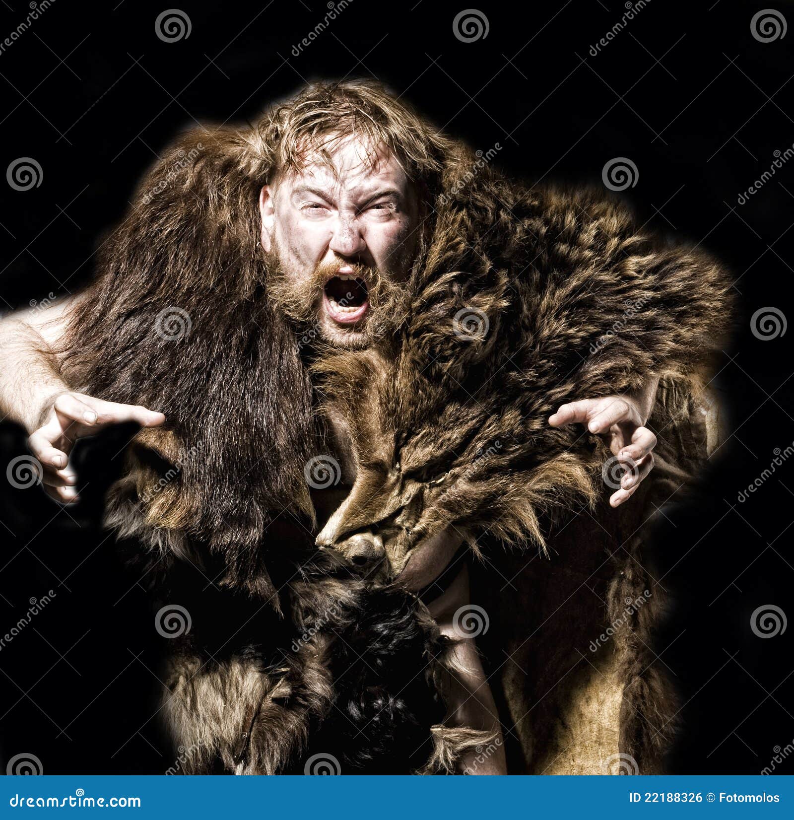 Caveman In Bear Skin Stock Image | CartoonDealer.com #22188379