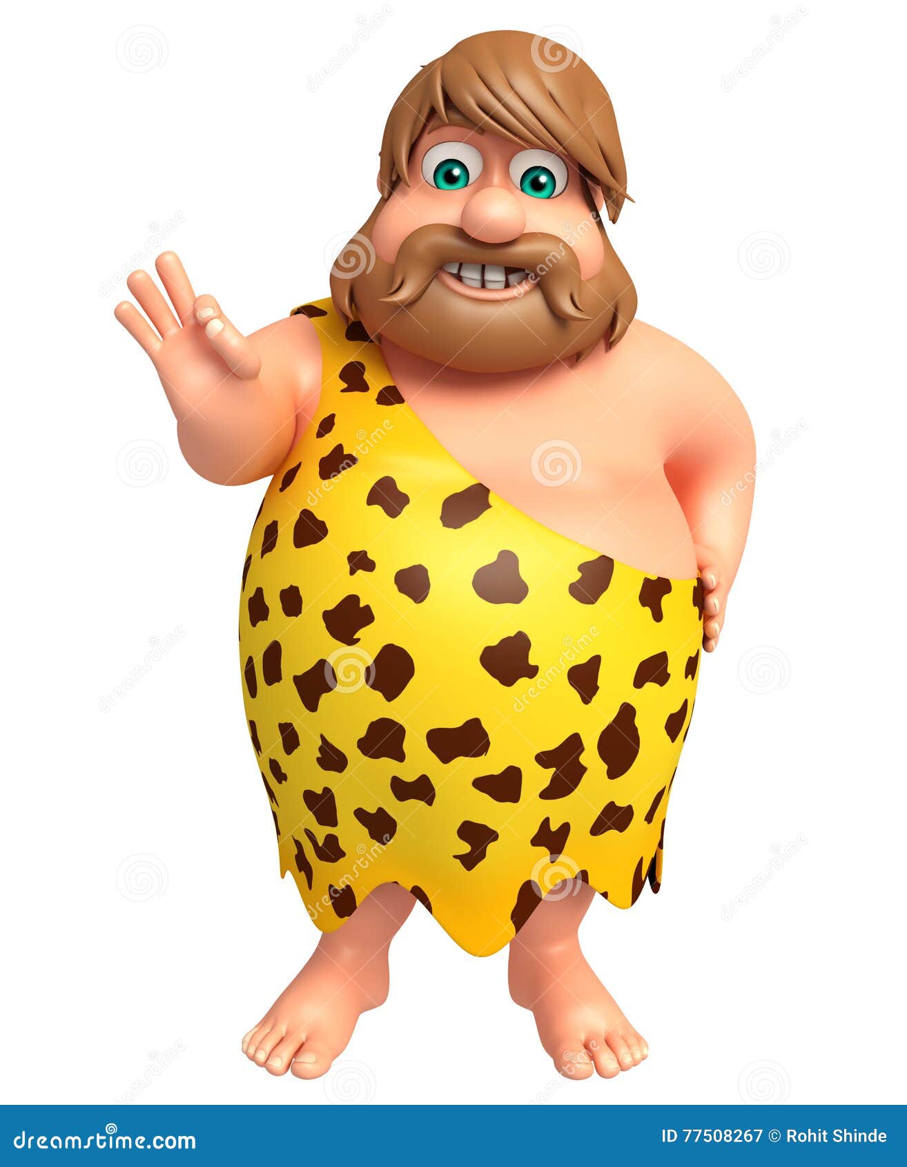 Caveman with Best pose stock illustration. Illustration of history ...
