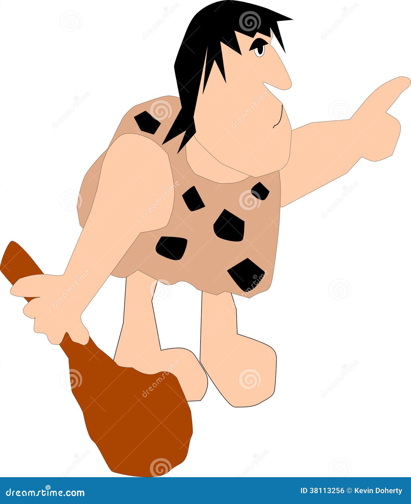 Caveman with club stock illustration. Illustration of prehistoric ...