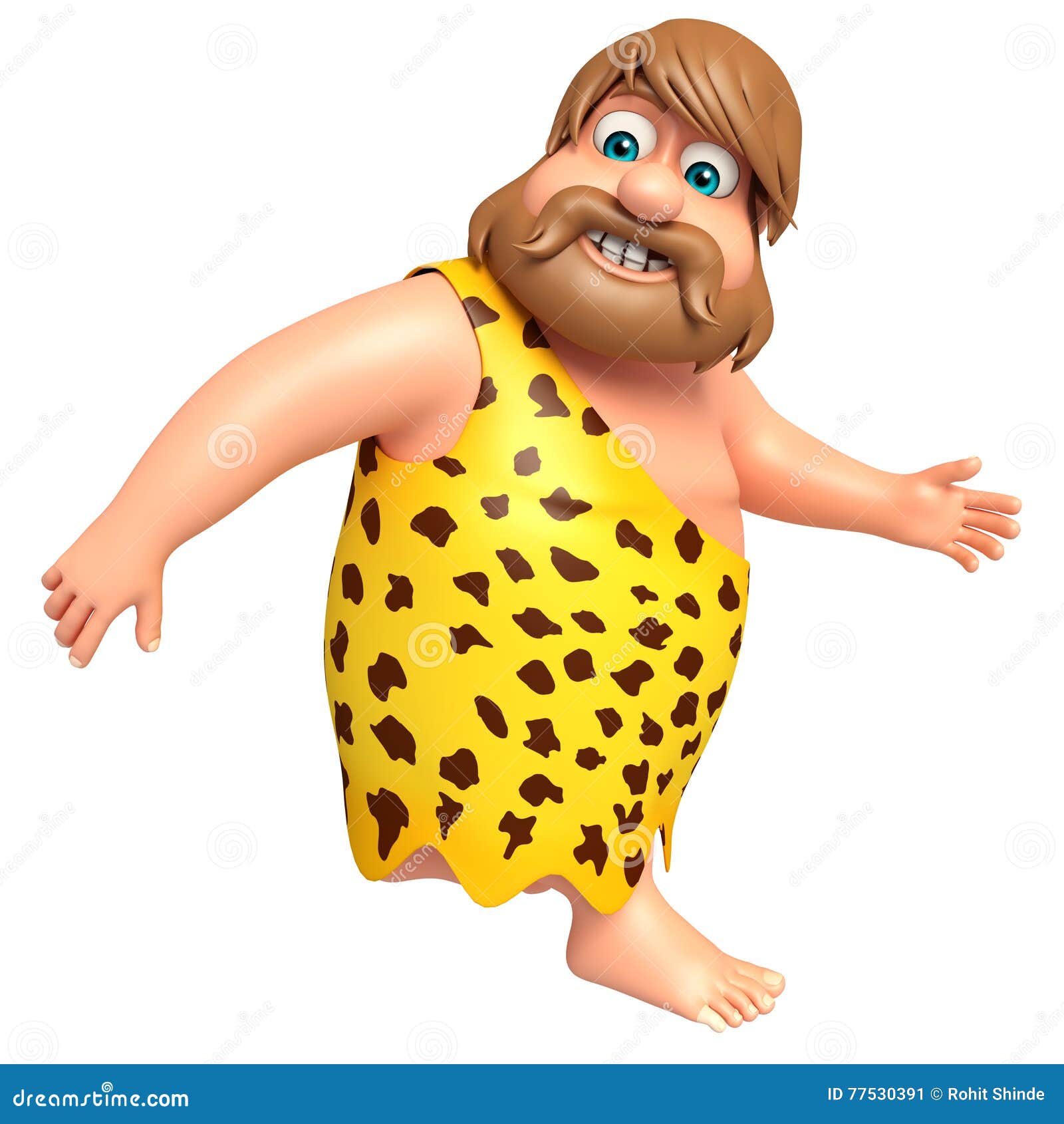 Caveman with stock illustration. Illustration of graphic - 77530391