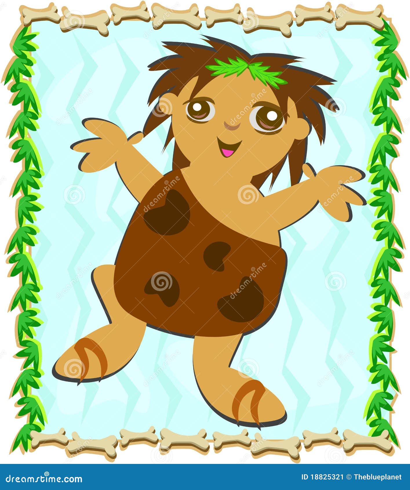 Caveman Dance stock vector. Illustration of vines, historical - 18825321