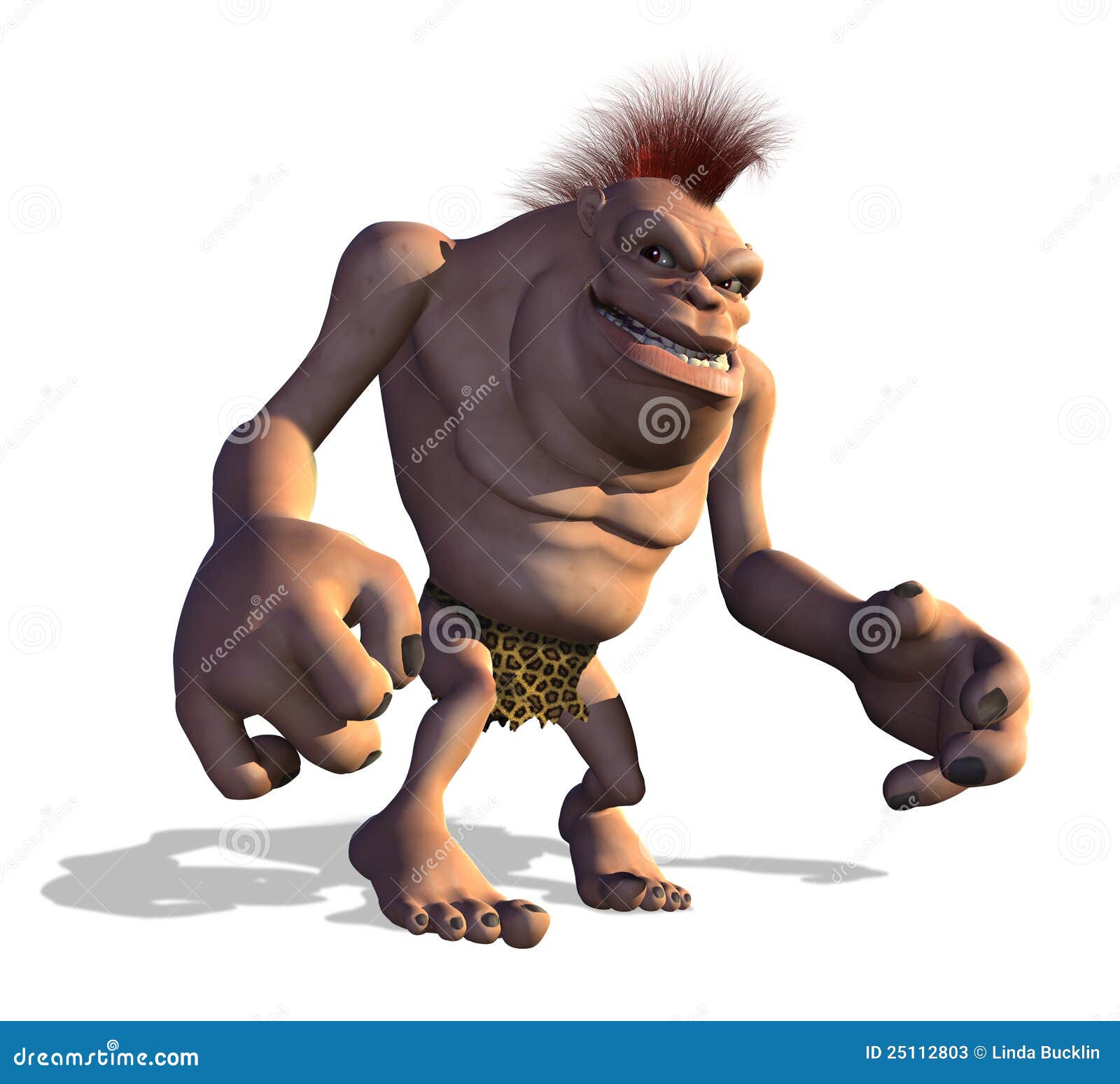 Caveman with a Devious Grin Stock Illustration - Illustration of ...