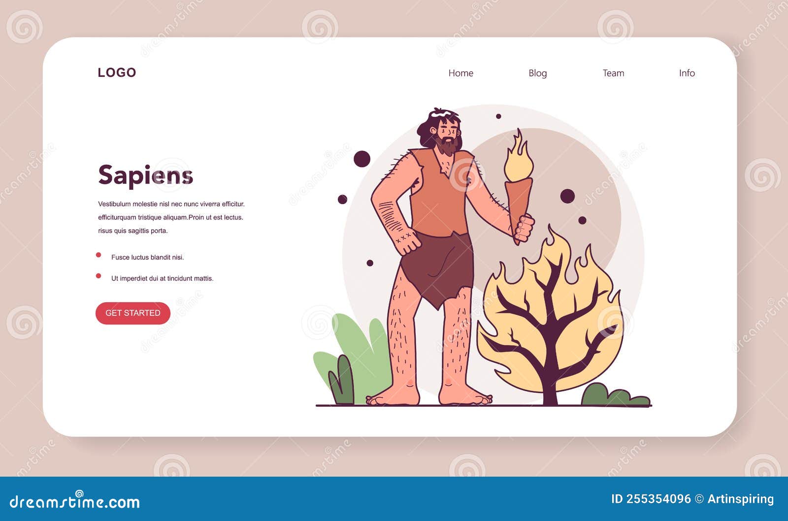 Caveman Discovering Fire. Controlled Use of Fire for Cooking, Planting ...