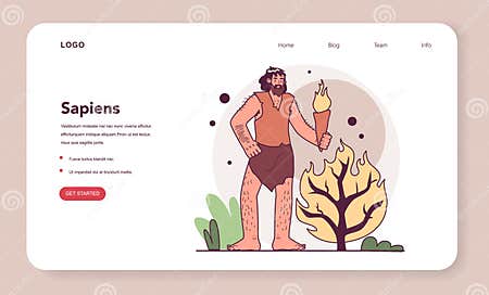 Caveman Discovering Fire. Controlled Use of Fire for Cooking, Planting ...