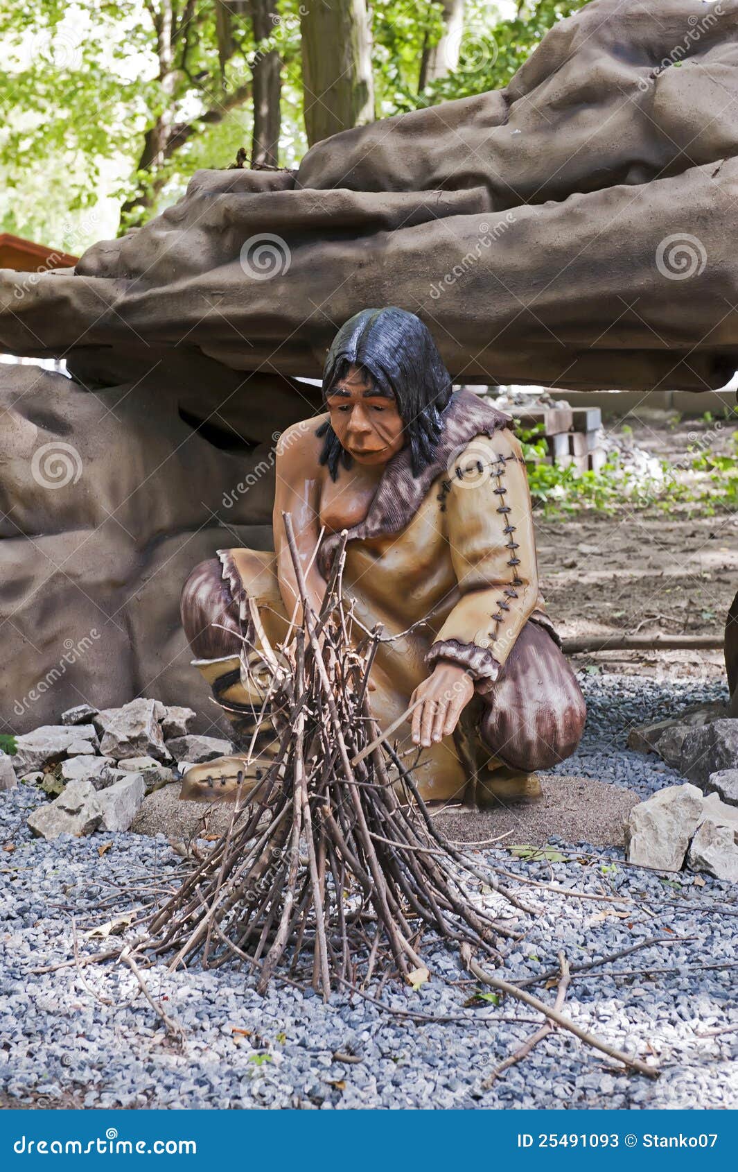 Caveman dummy stock image. Image of forest, ancestor - 25491093