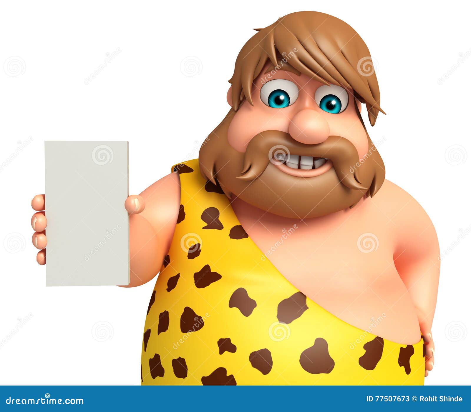 Caveman with Holding pose stock illustration. Illustration of ...