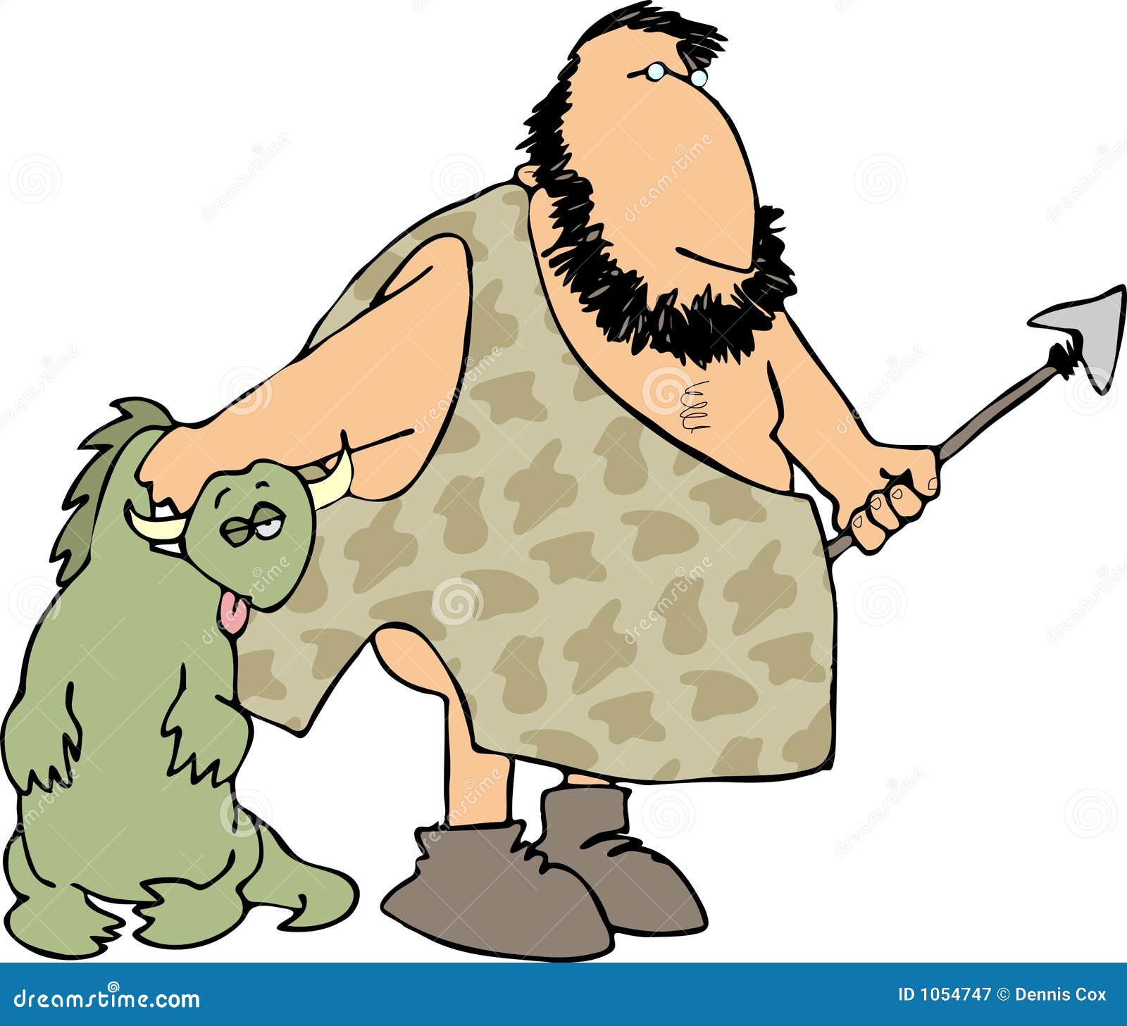 Caveman hunter stock illustration. Illustration of male - 1054747