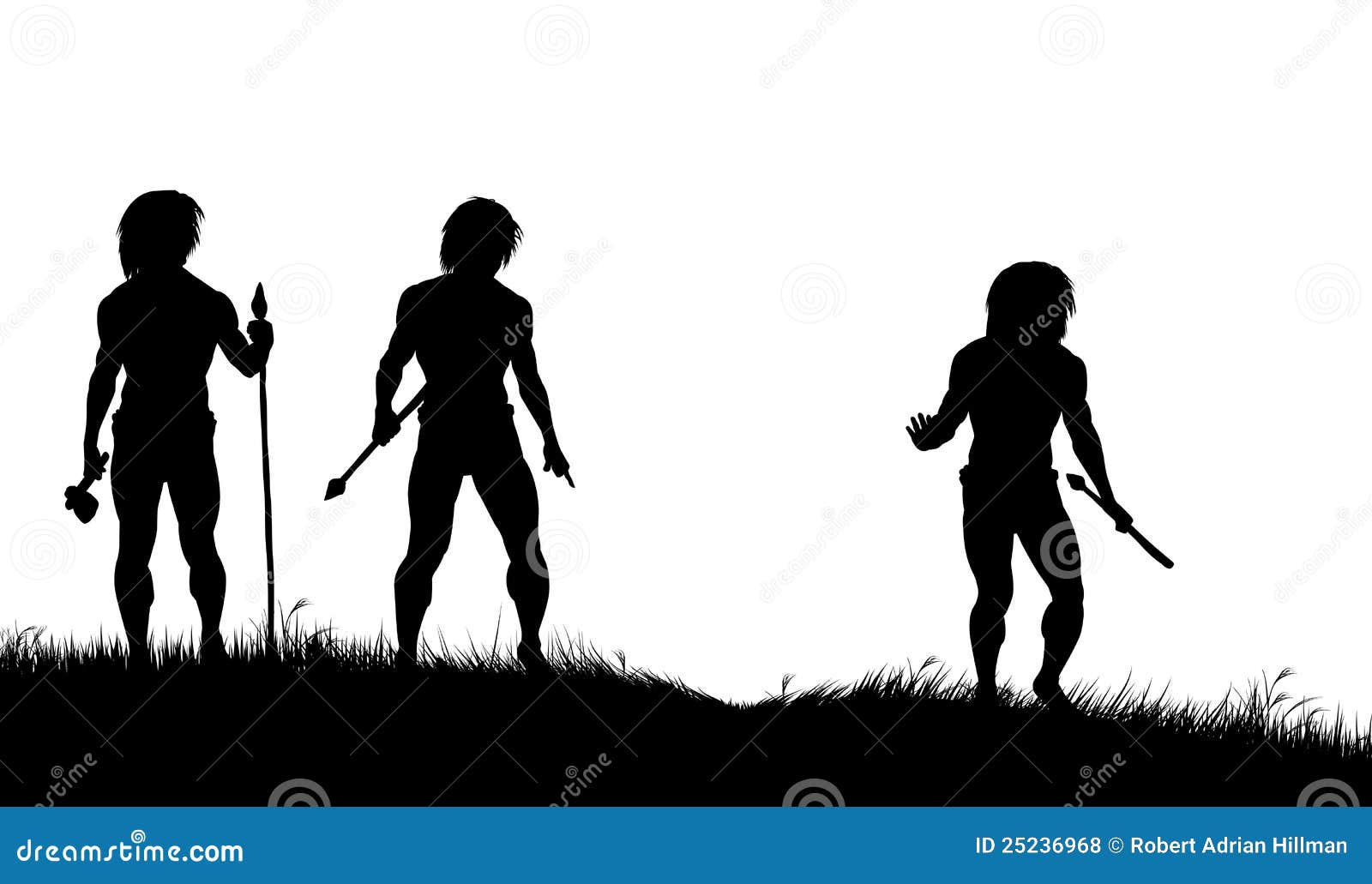 Caveman hunters stock vector. Illustration of bushcraft - 25236968