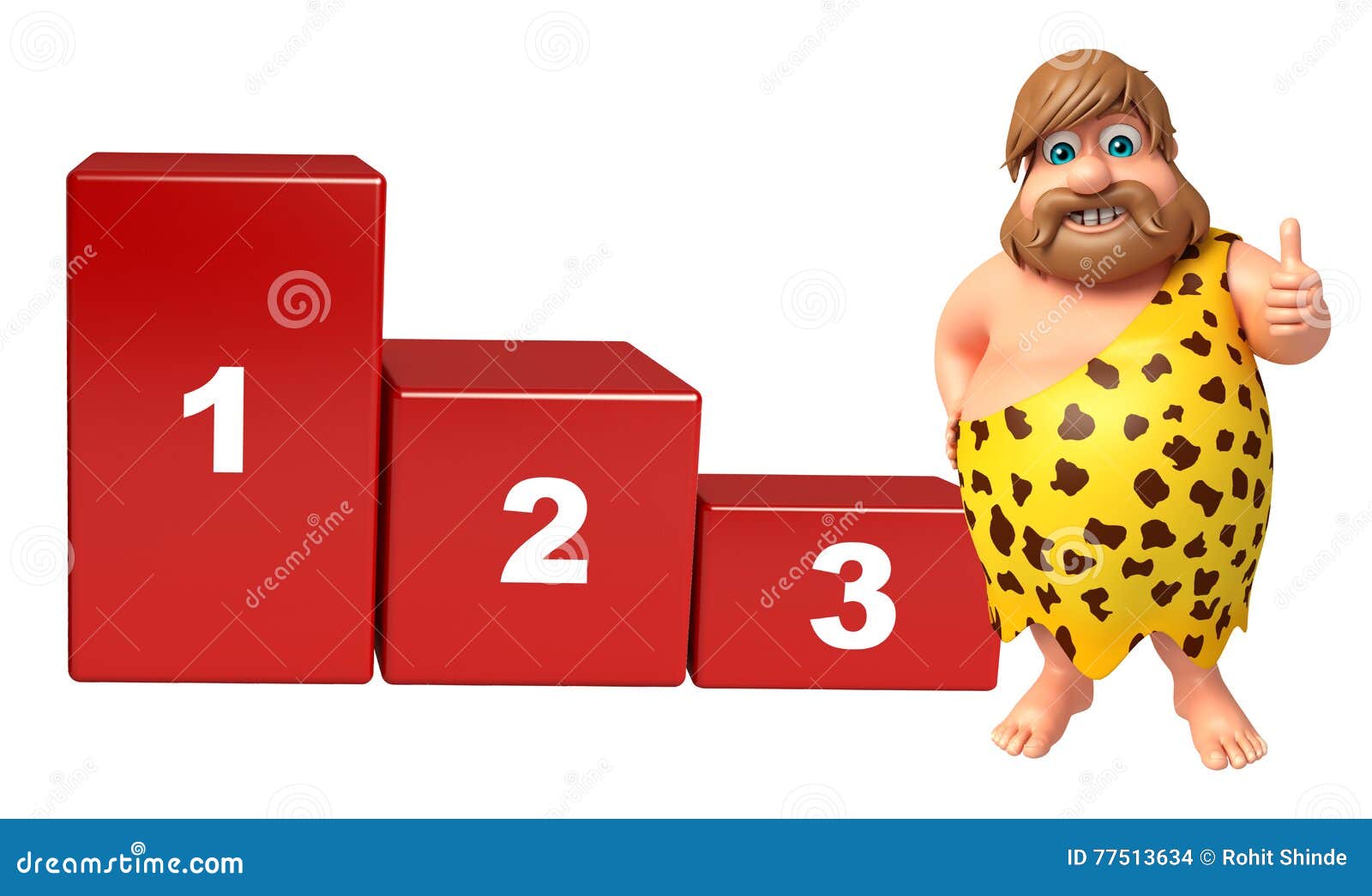 Caveman with Level sign stock illustration. Illustration of paleolithic ...