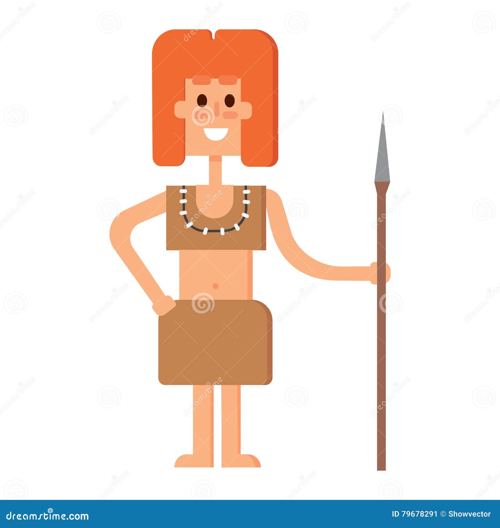 Caveman Primitive Stone Age Cartoon Neanderthal People Character ...