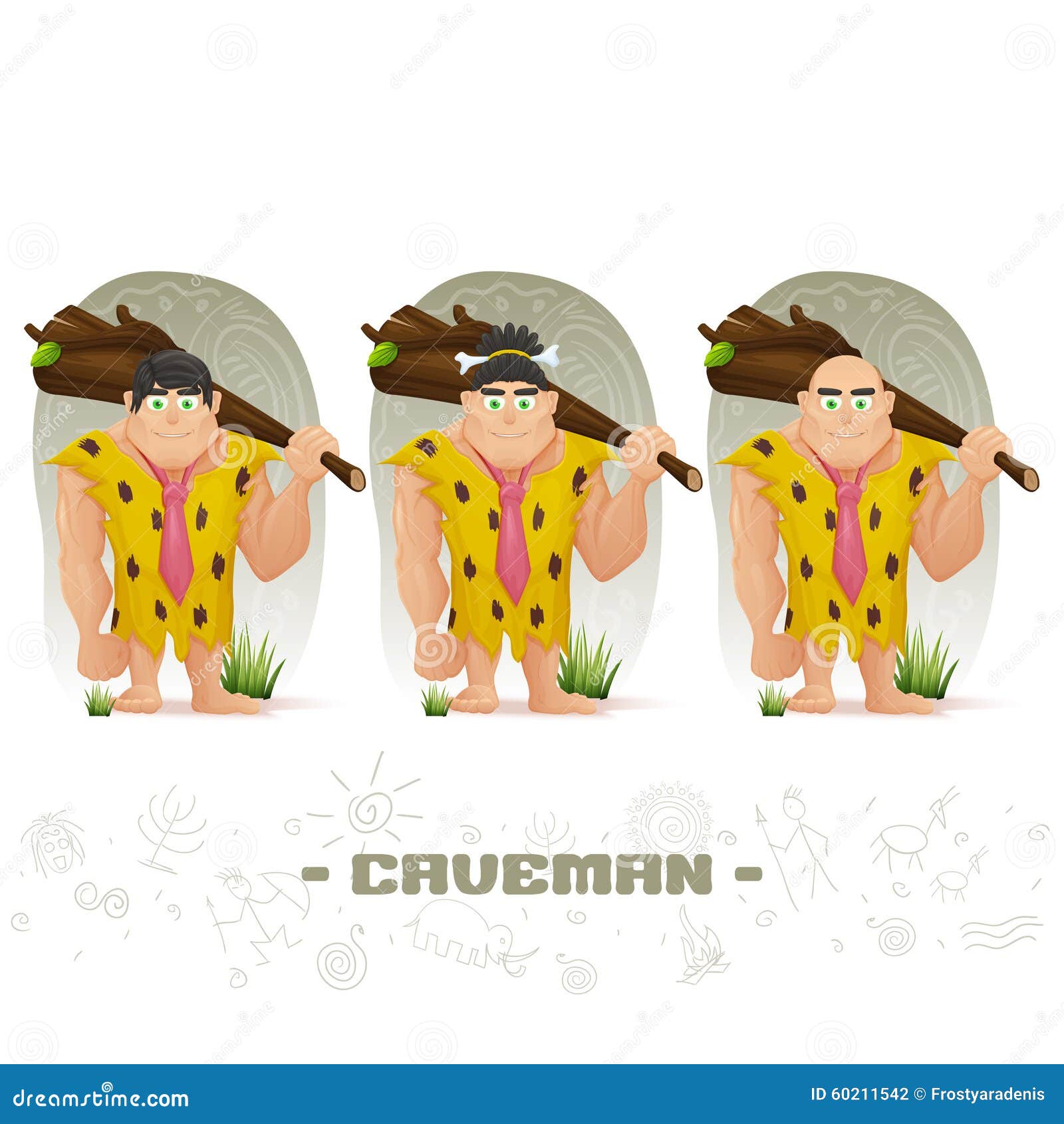 Caveman stock vector. Illustration of human, ideas, adult - 60211542