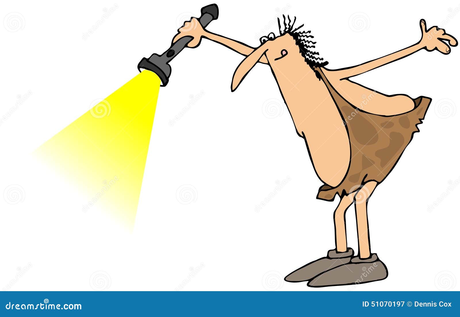 Cartoon Flashlight Shining