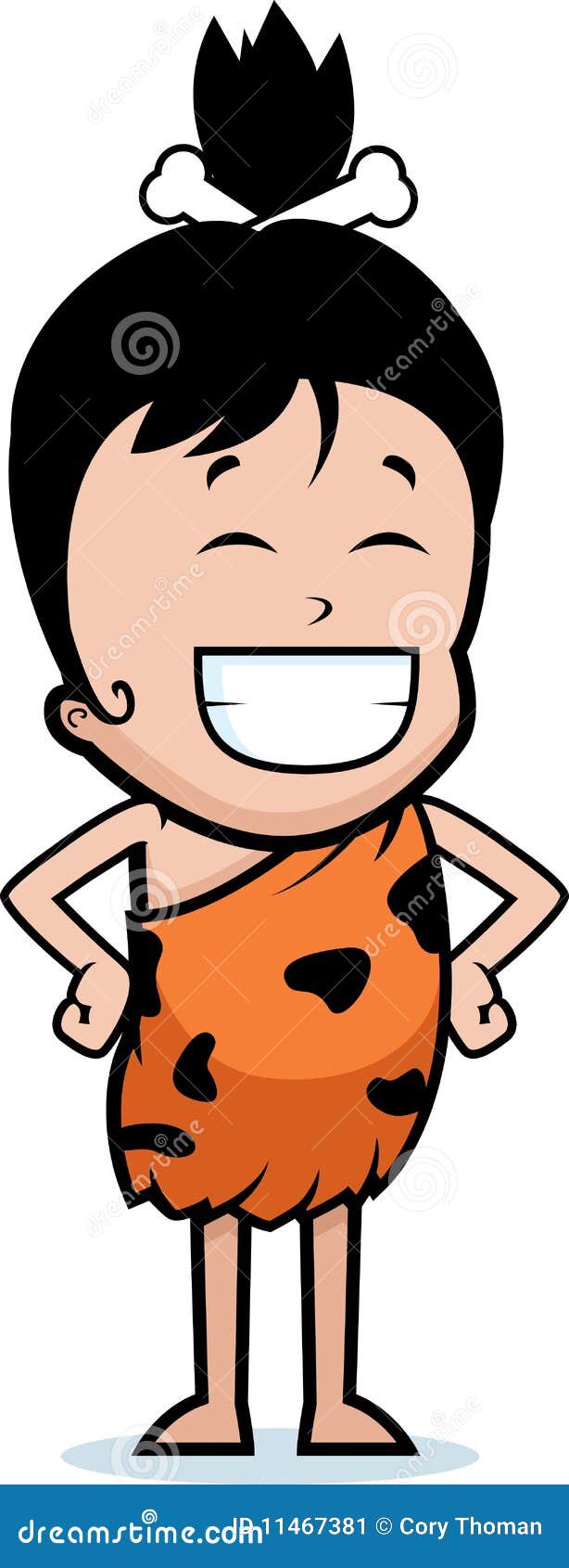 Caveman Smiling stock vector. Illustration of young, cartoon - 11467381
