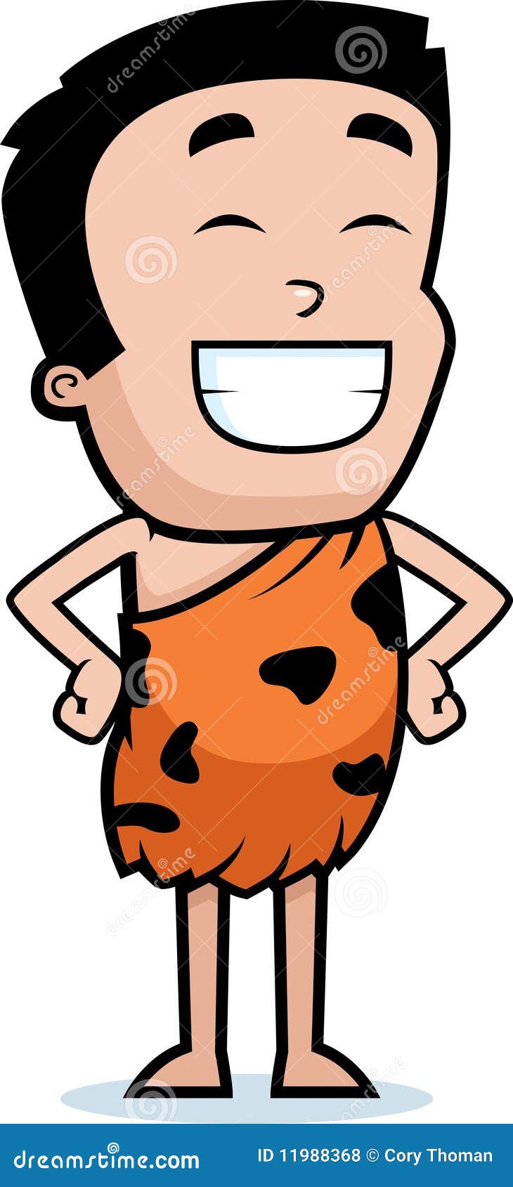 Caveman Smiling stock vector. Illustration of neanderthal - 11988368