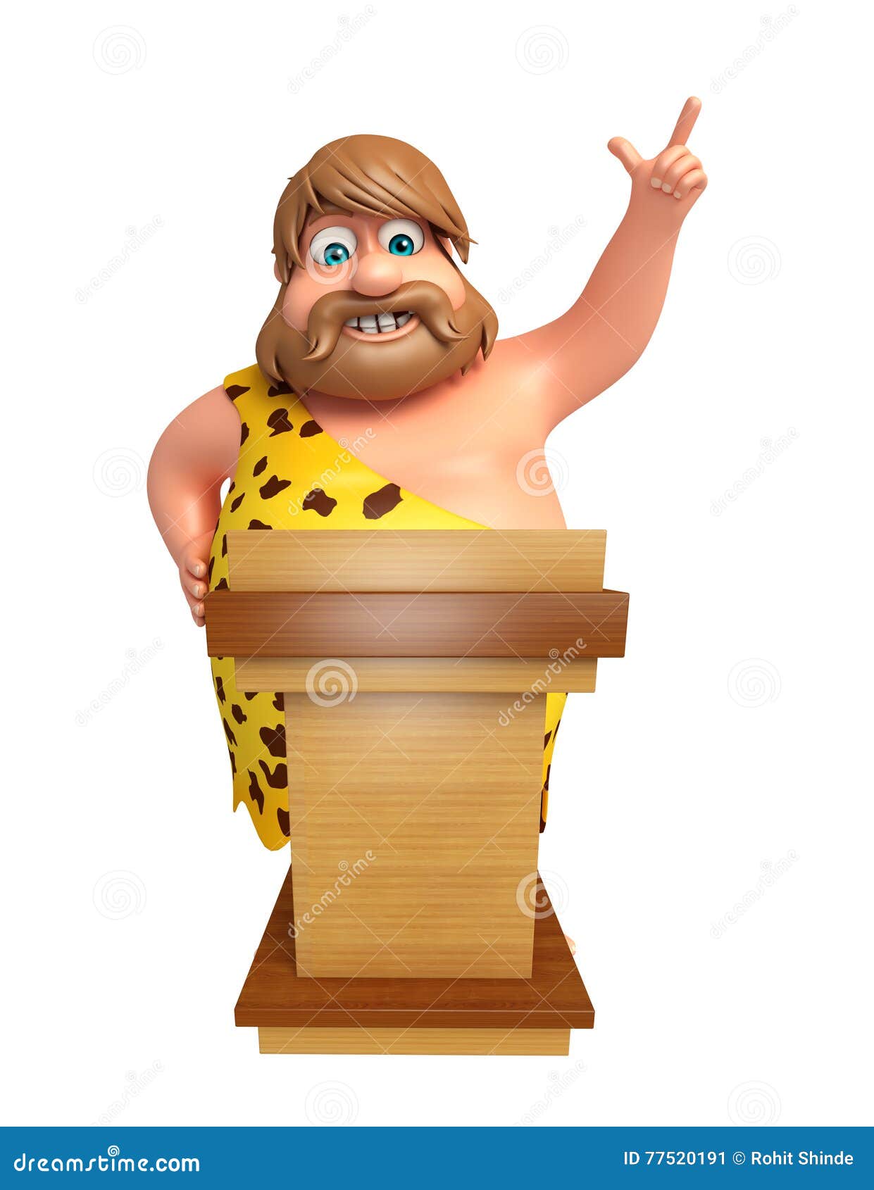 Caveman with Speech stage stock illustration. Illustration of stone ...
