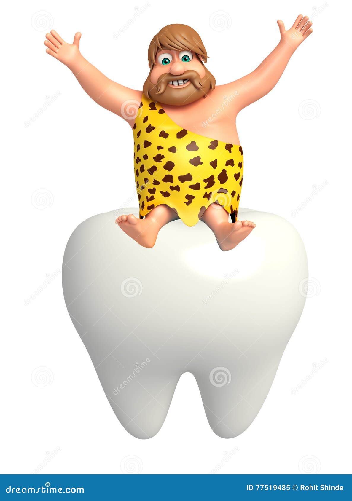 Caveman with Teeth stock illustration. Illustration of javelin - 77519485