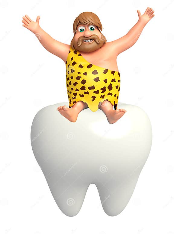 Caveman with Teeth stock illustration. Illustration of javelin - 77519485