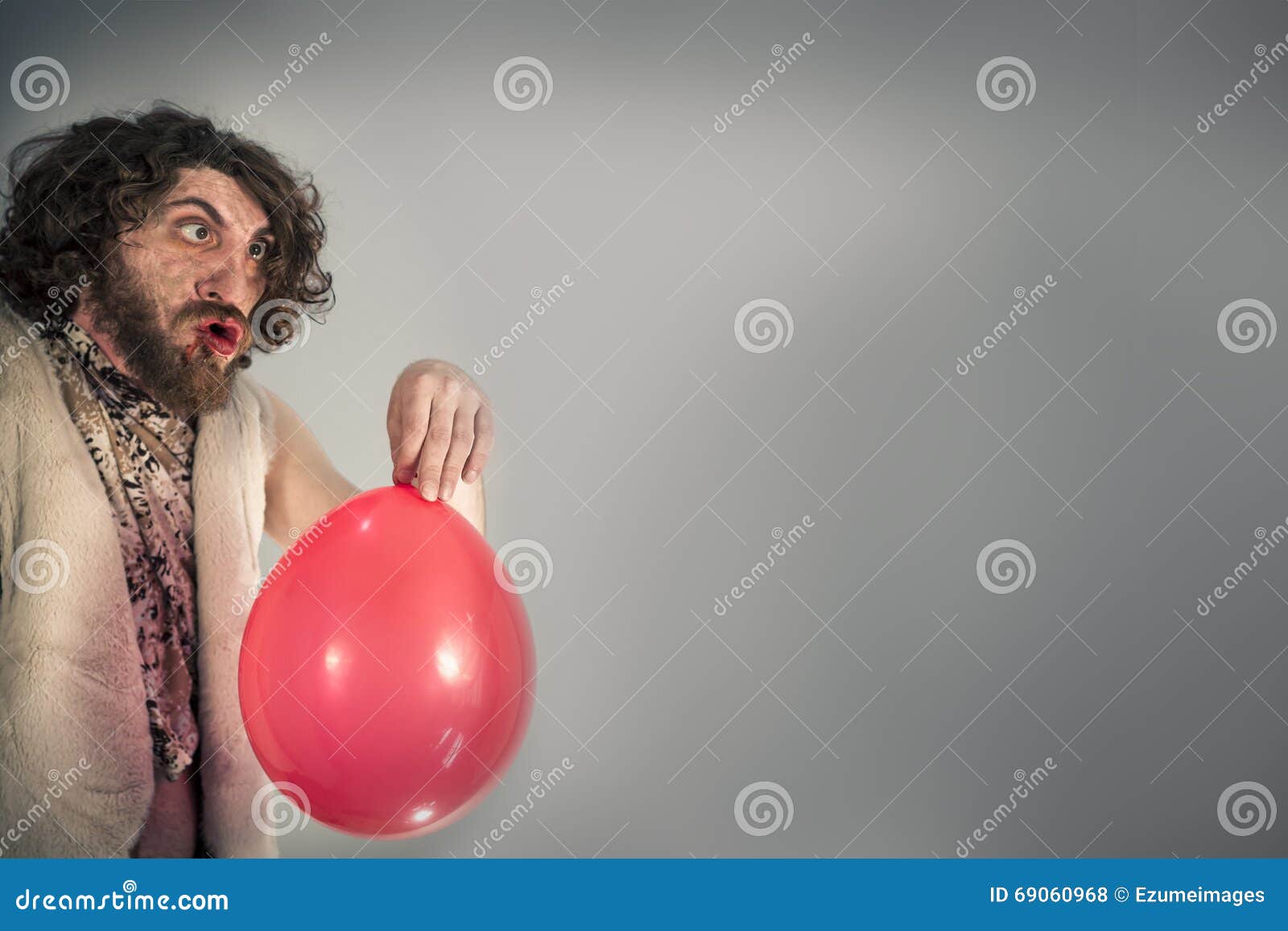 Caveman Yelling Balloon stock photo. Image of magnon - 69060968