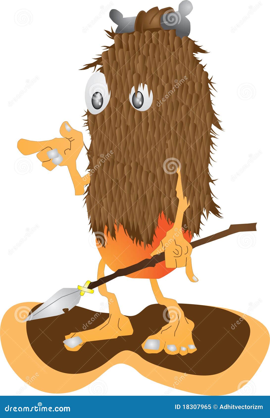 Cavemen stock illustration. Illustration of creature - 18307965