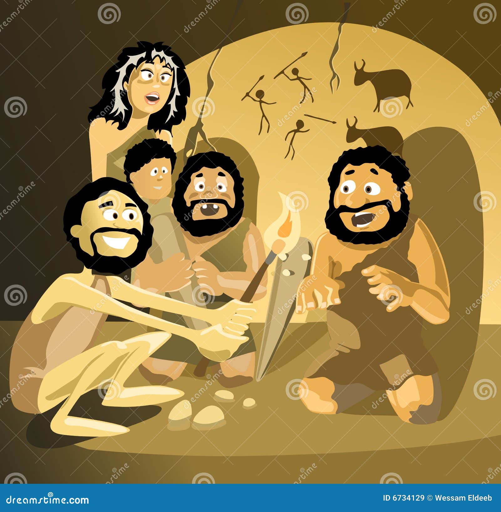 Cavemen Royalty Free Stock Images - Image: 6734129