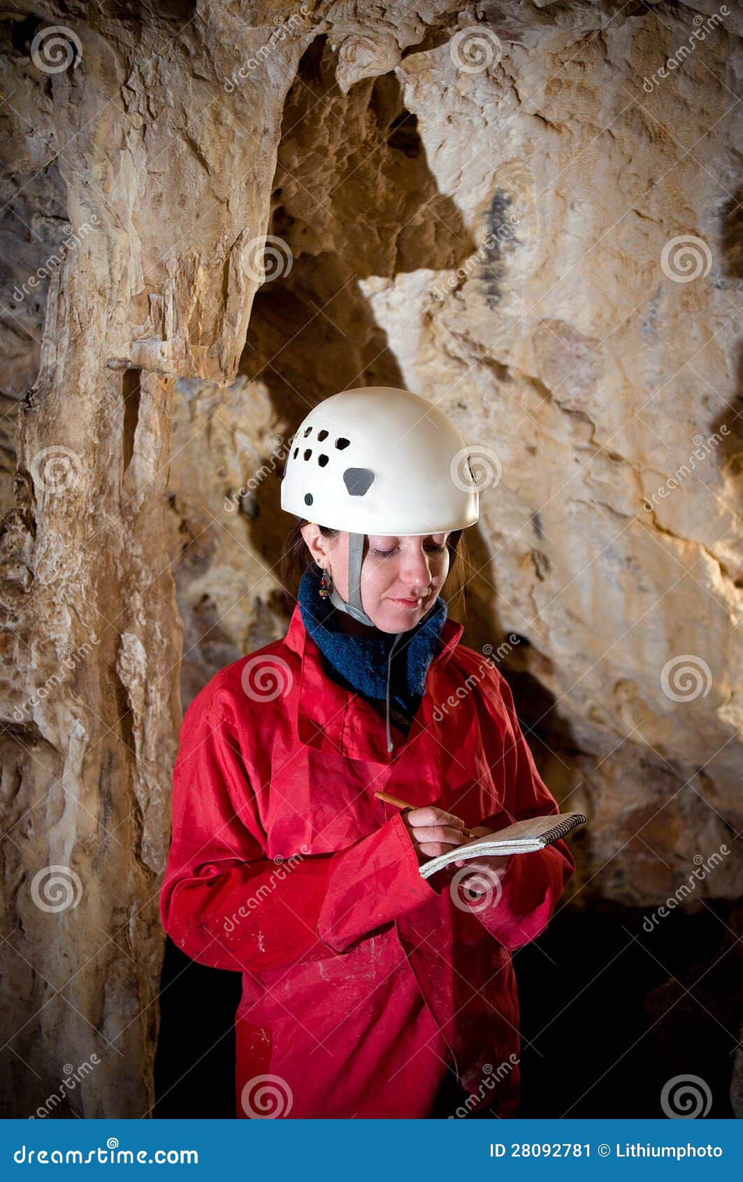 Caver Logging Survey Data During Cave Mapping Royalty-Free Stock Photo ...