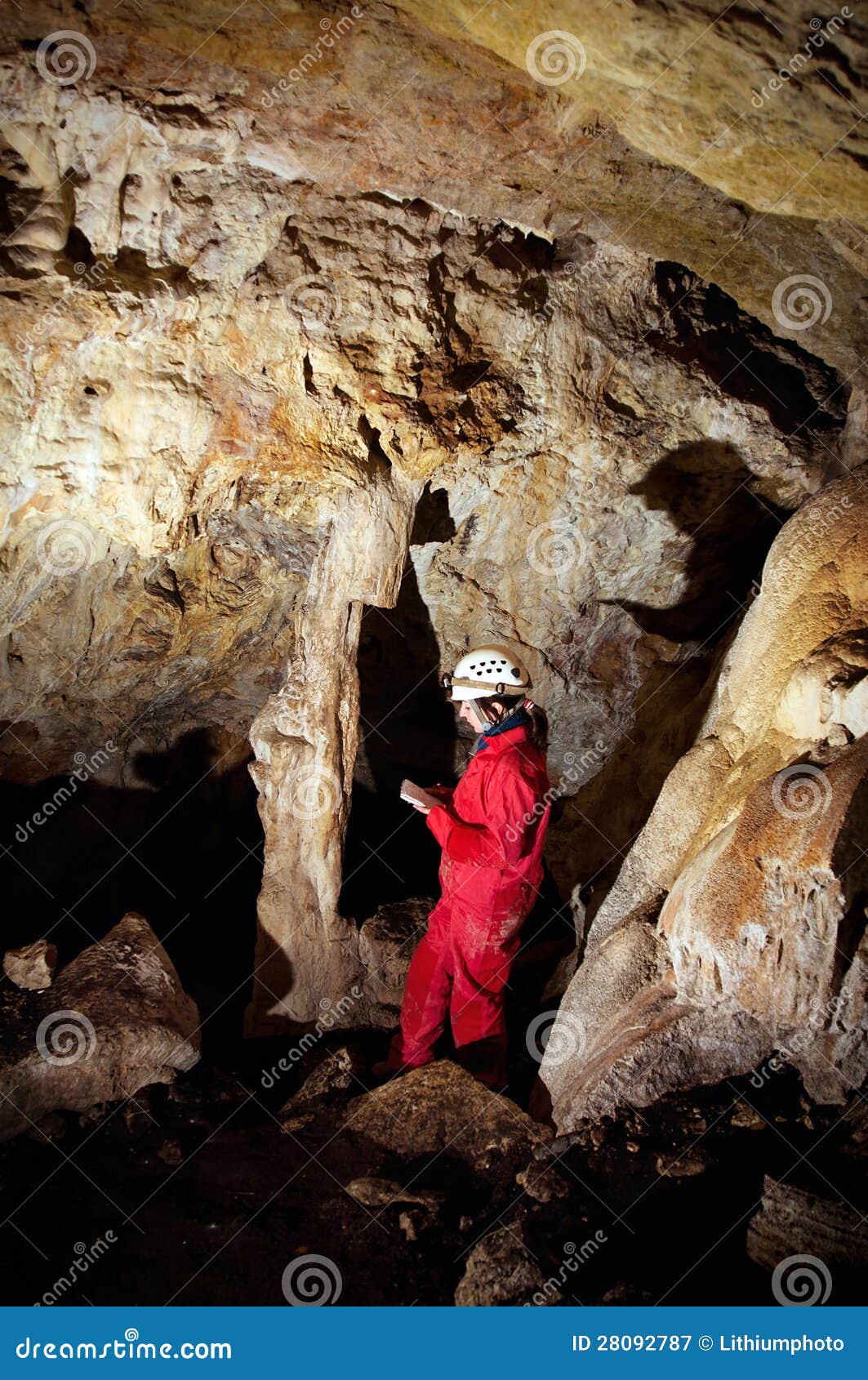 Caver Logging Survey Data During Cave Mapping Royalty-Free Stock Photo ...
