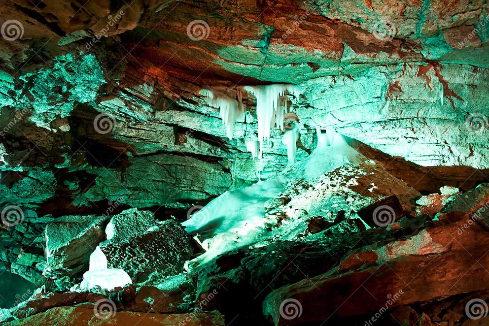 Cavern stock photo. Image of caver, colored, natural, cave - 3816564