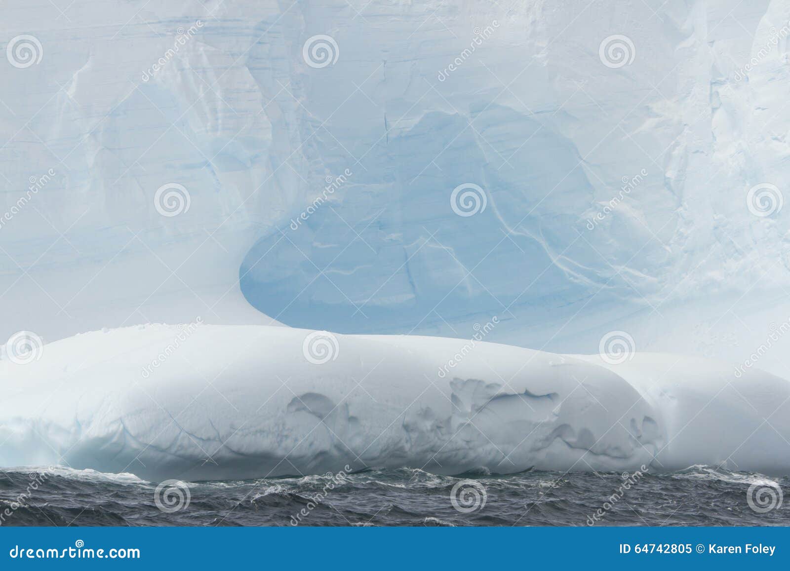Cavern in Blue Glacial Iceberg, Antarctica Stock Image - Image of ...