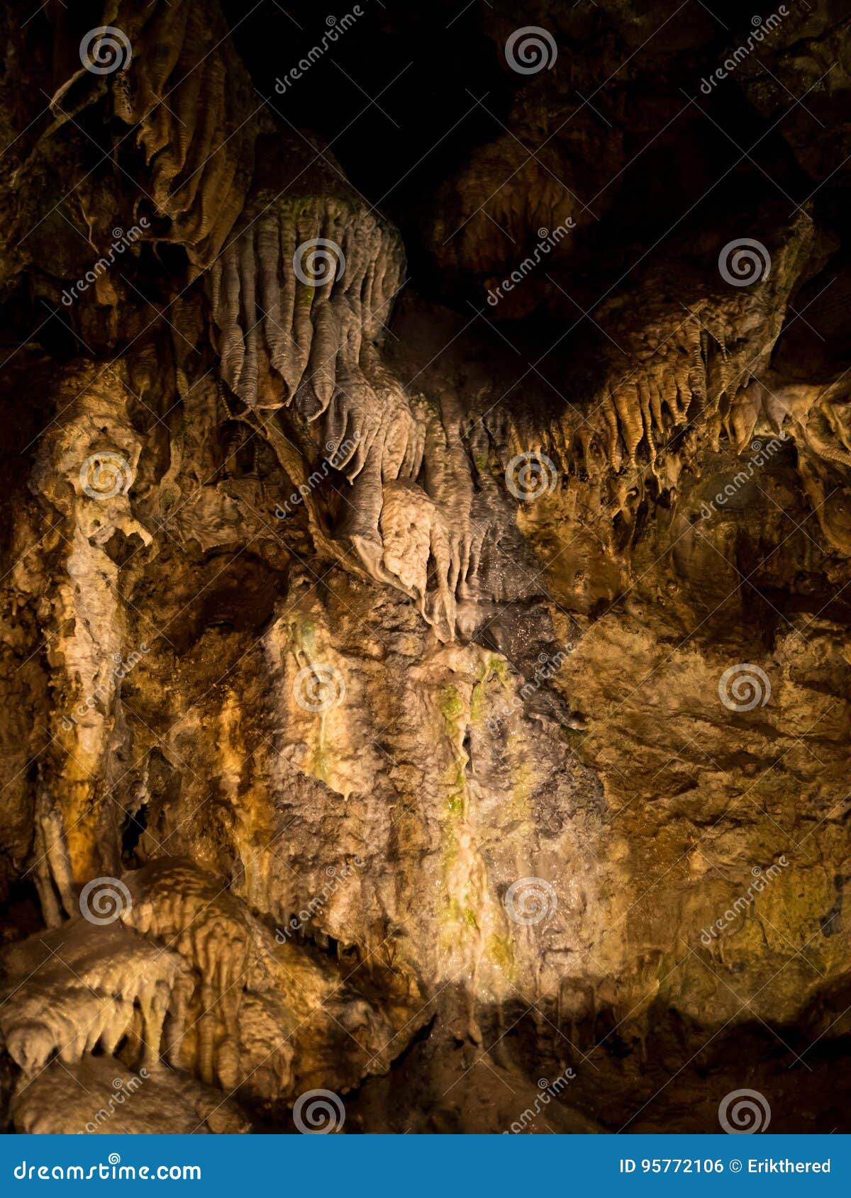 Cavern with Calcite Formations Stock Photo - Image of caving, discover ...