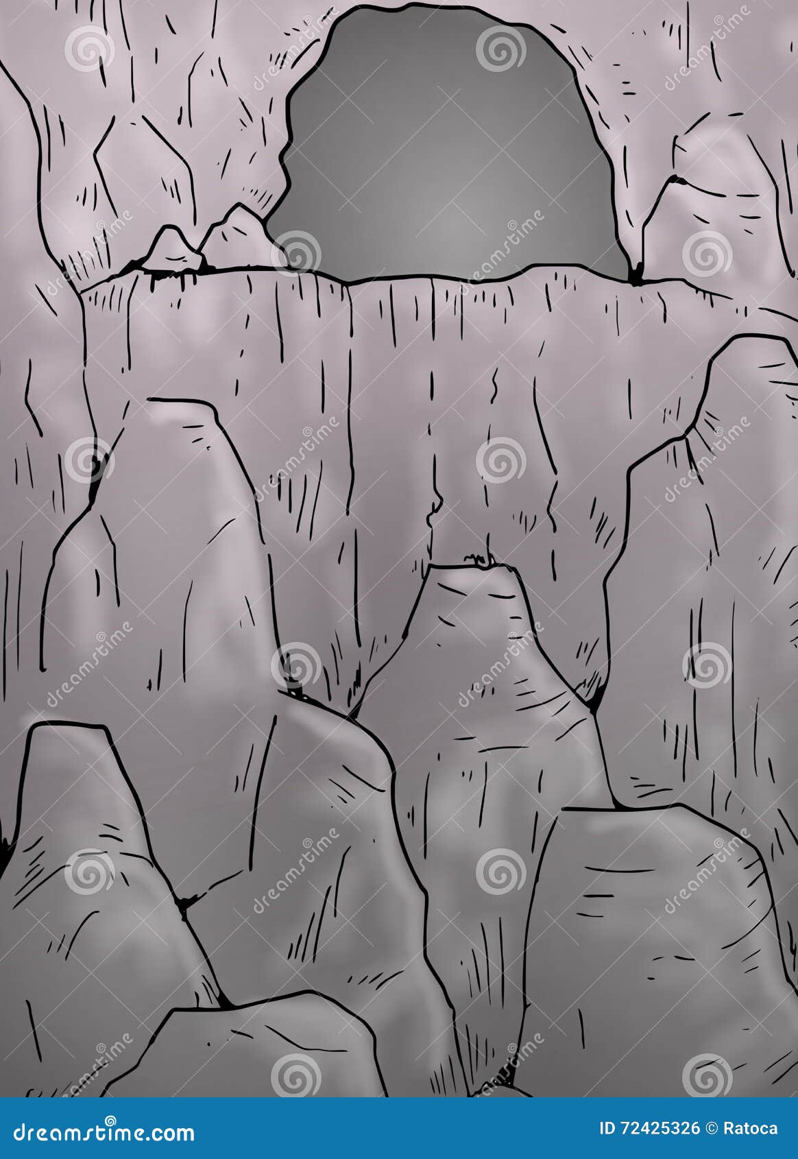 Cavern illustration stock illustration. Illustration of mystery - 72425326