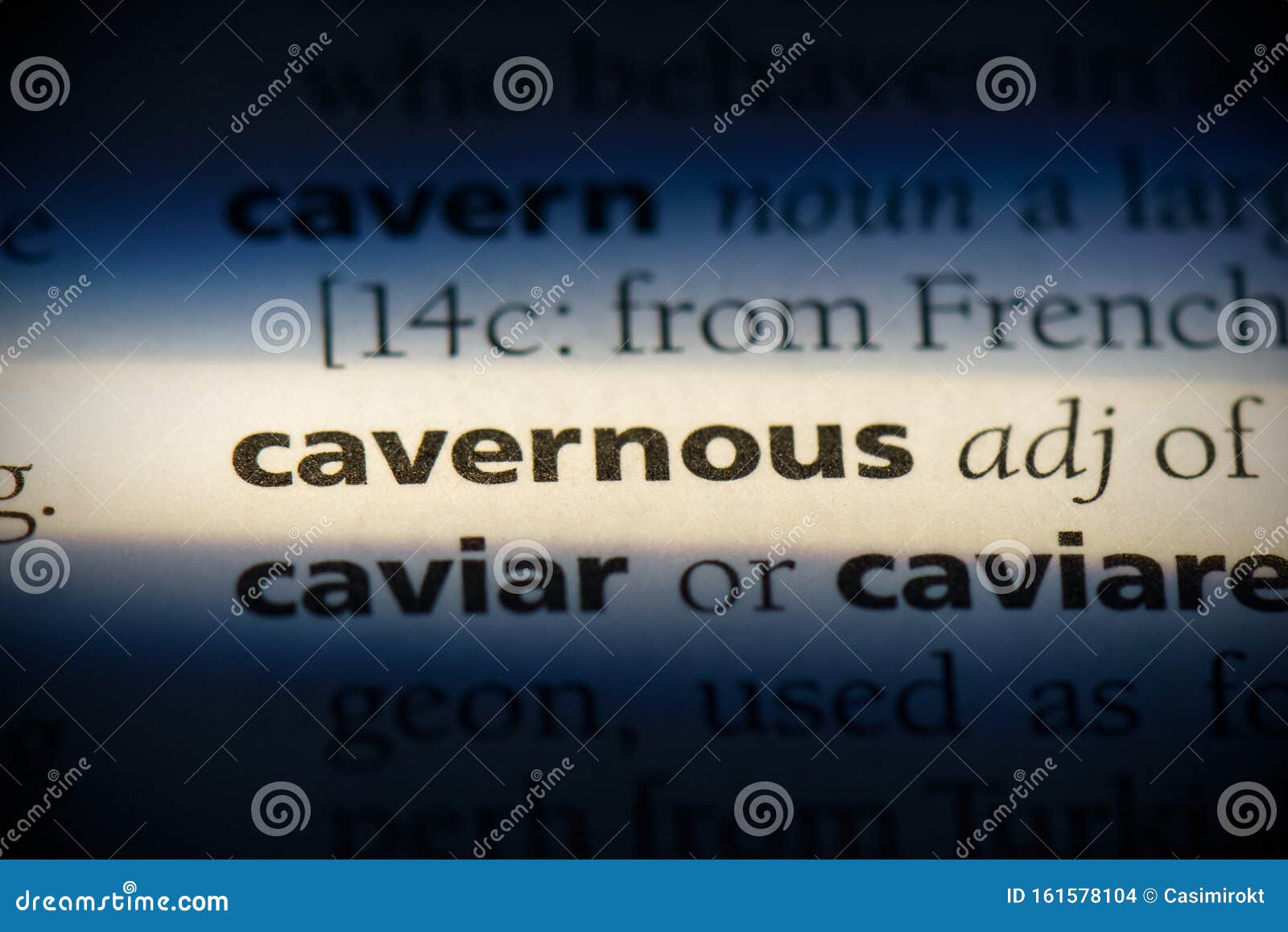 Cavernous stock photo. Image of closeup, thesaurus, language - 161578104