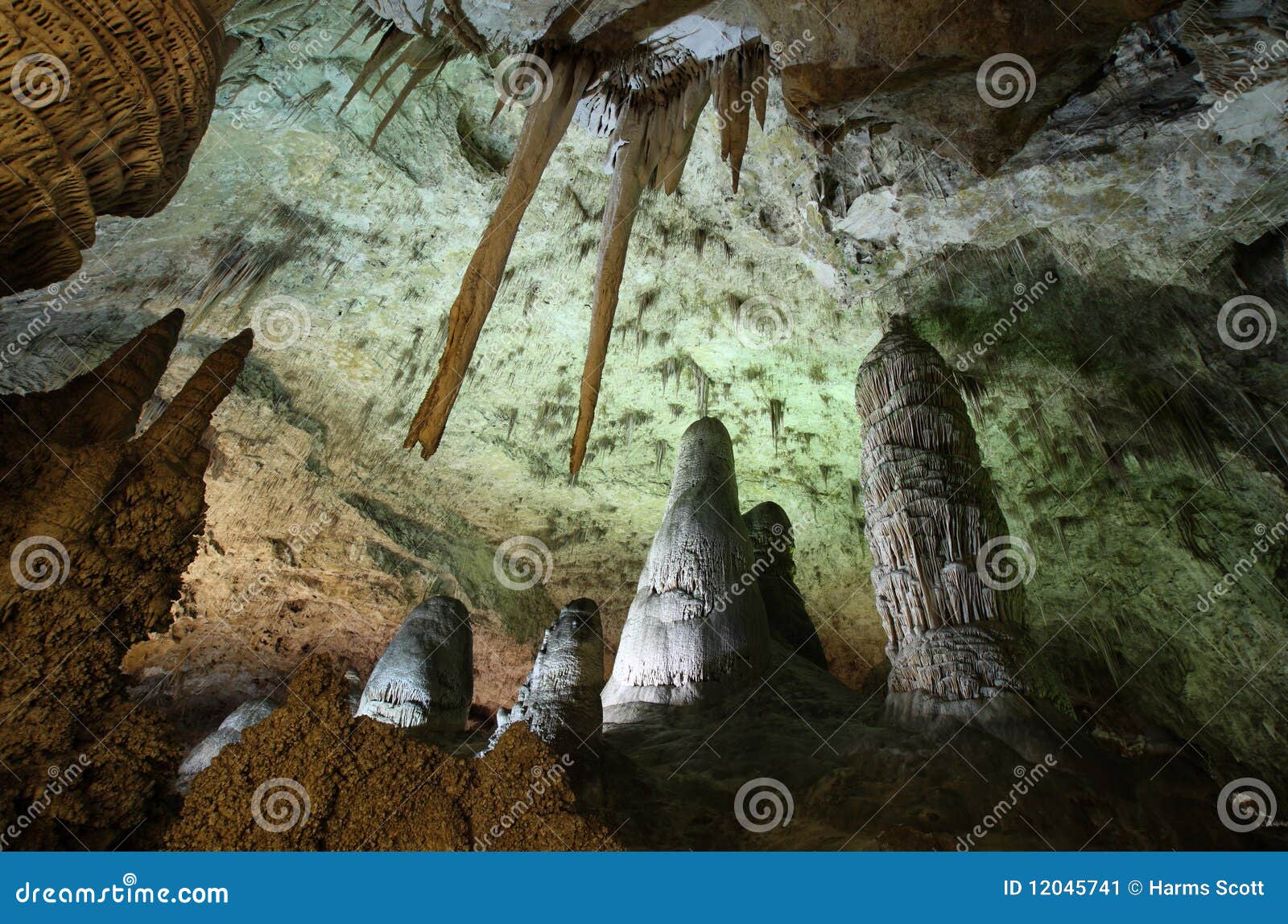 Caverns stock image. Image of cavern, column, minerals - 12045741