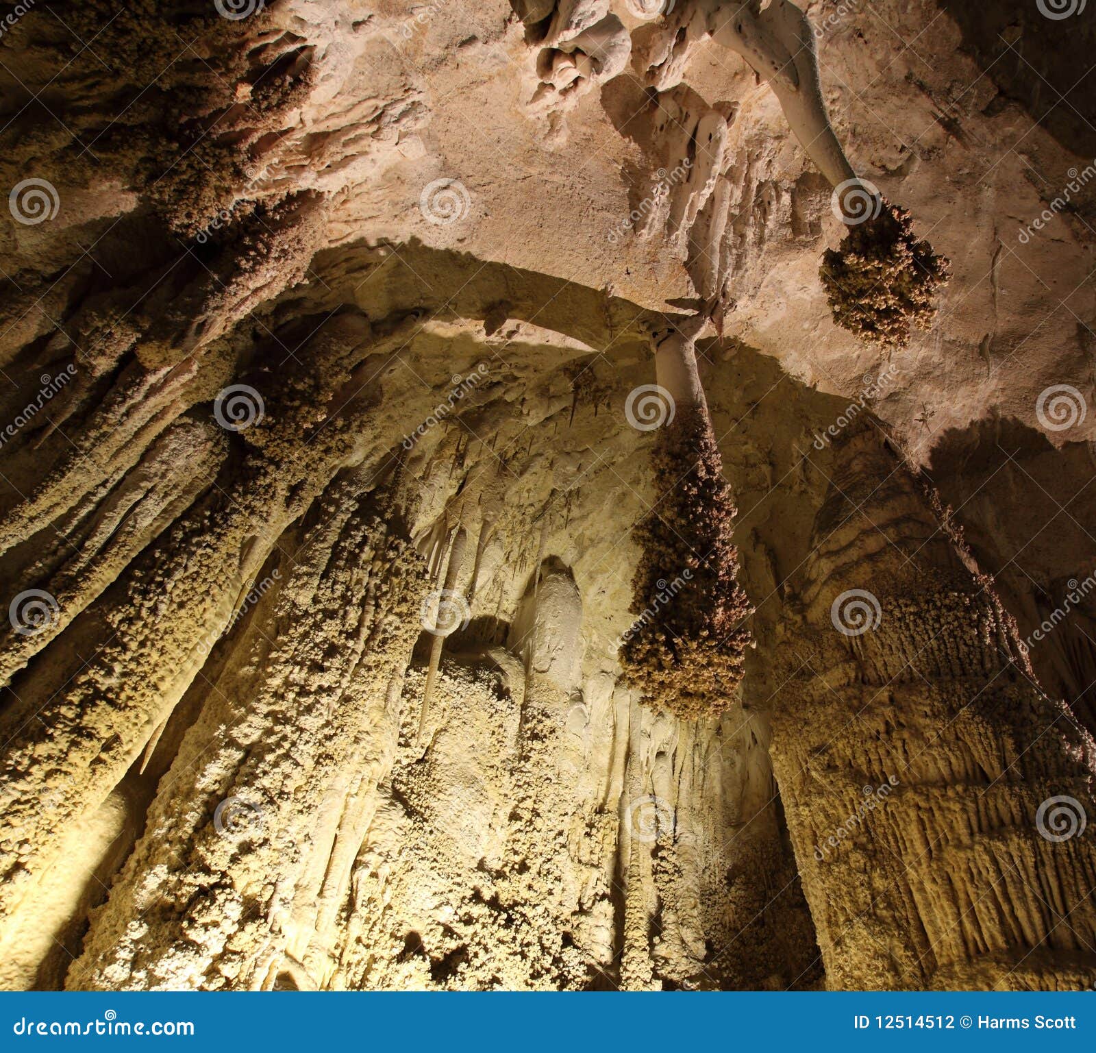 Caverns stock photo. Image of cavern, green, stalagmite - 12514512