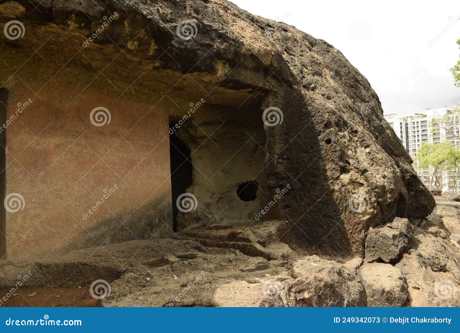 Caves at hillside stock image. Image of tourism, architecture - 249342073
