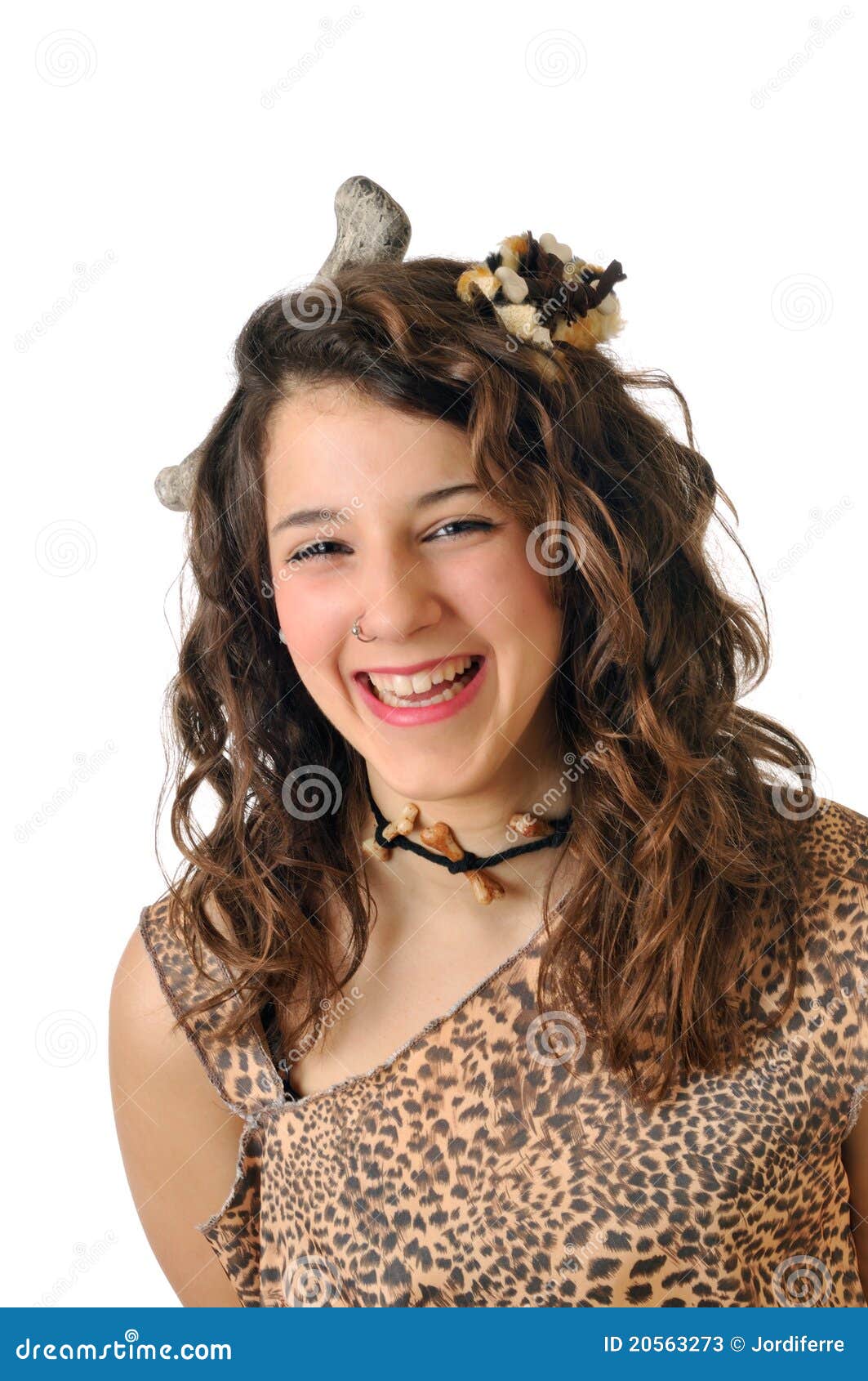 Cavewoman stock image. Image of expression, adolescence - 20563273