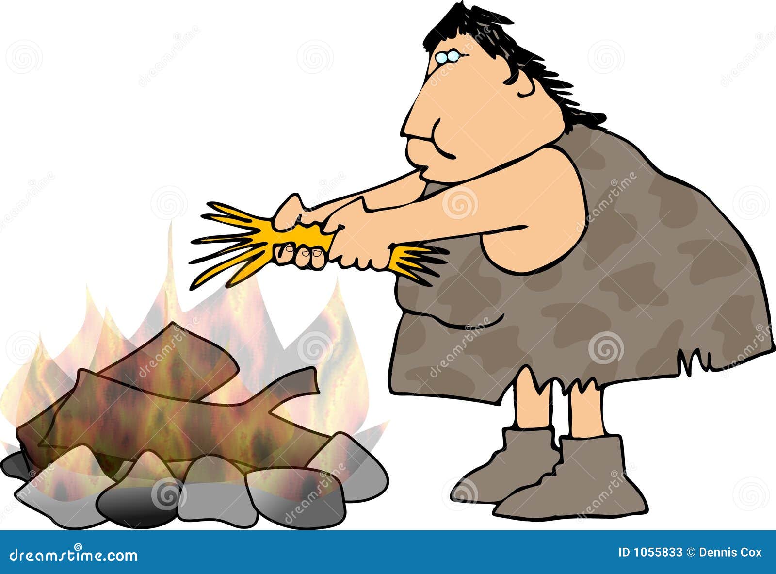 Cavewoman With Gas Royalty-Free Illustration | CartoonDealer.com #45234669