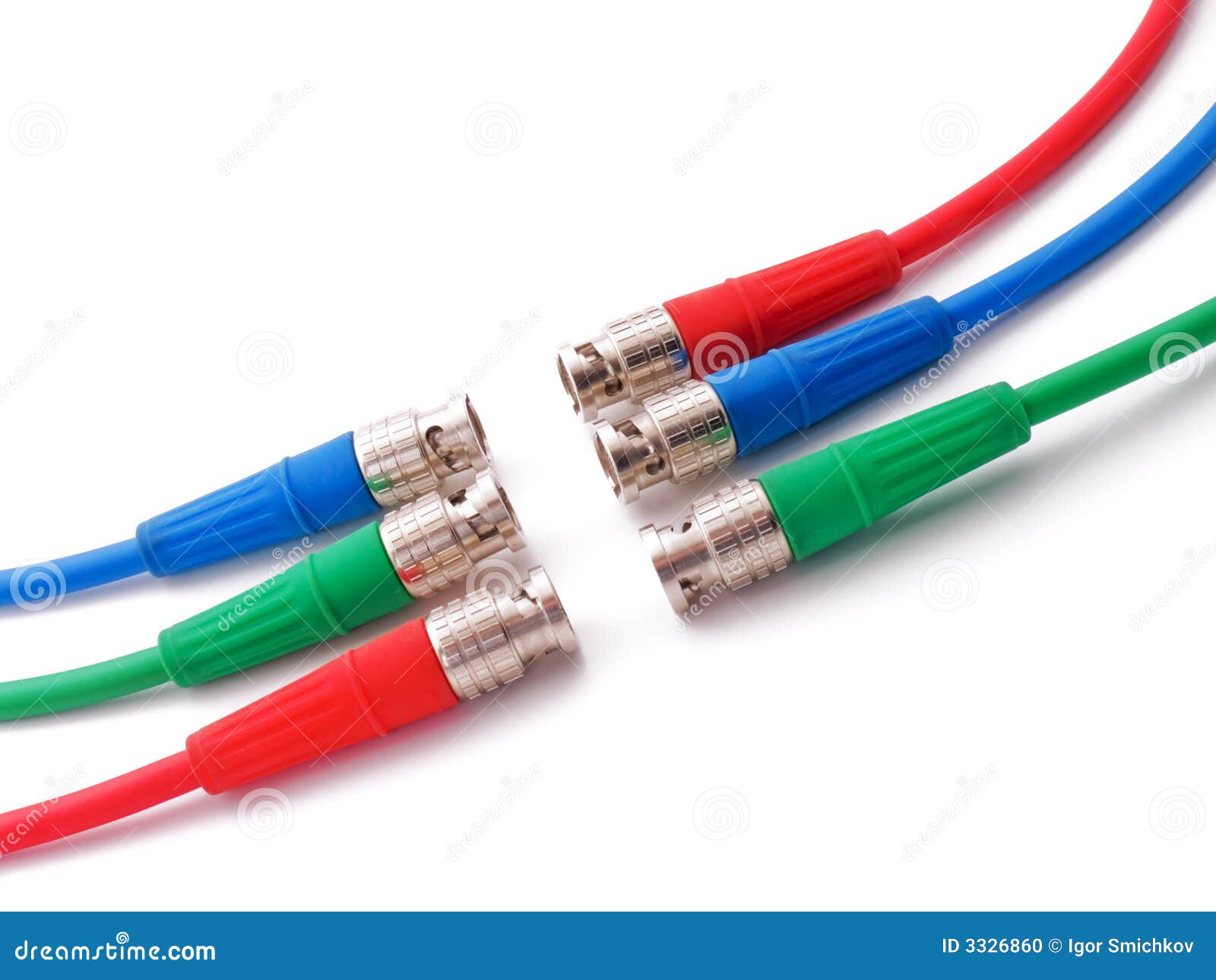 Cavi di RGB BNC fotografia stock. Immagine di tecnologia - 3326860